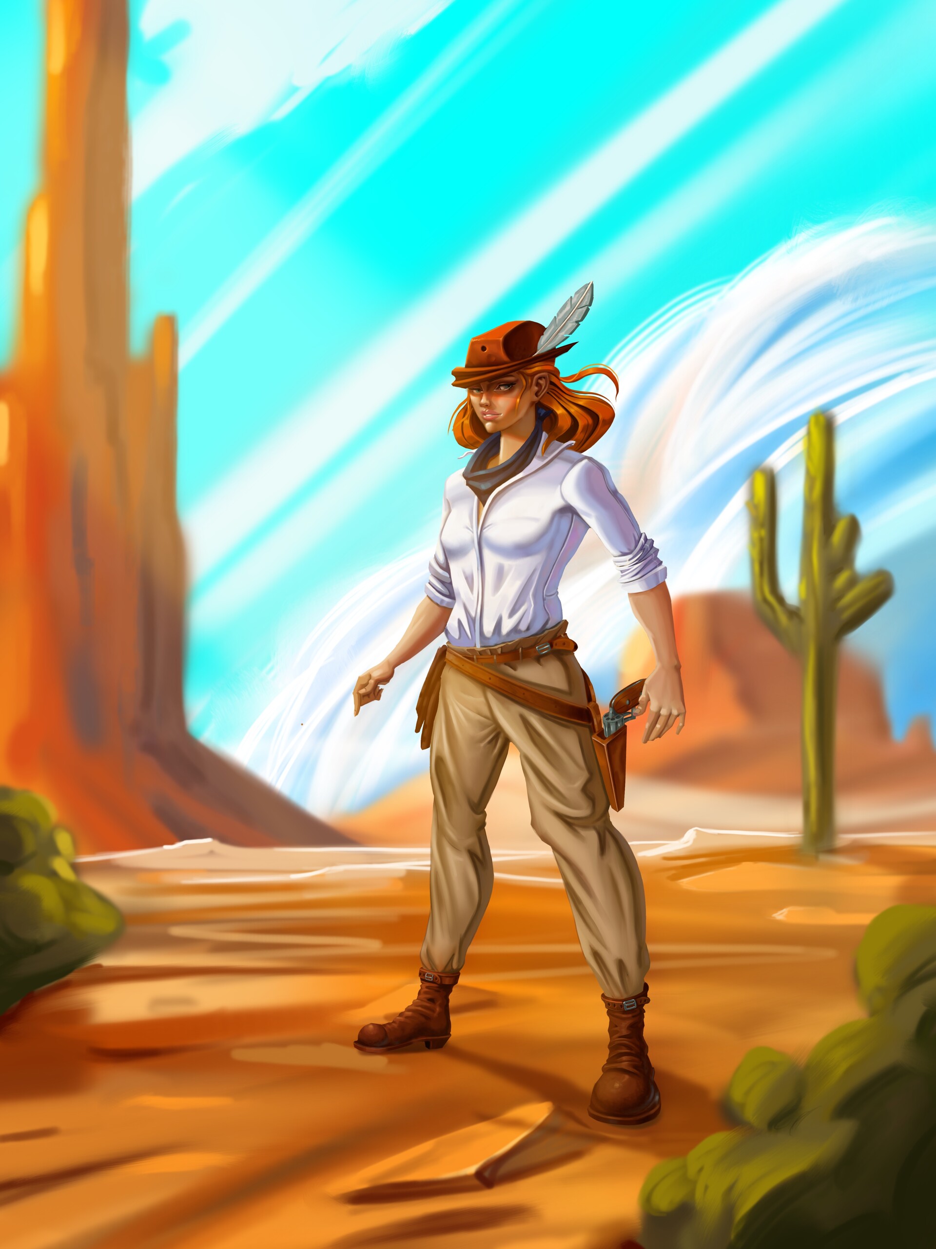 ArtStation - Female wild west slinger