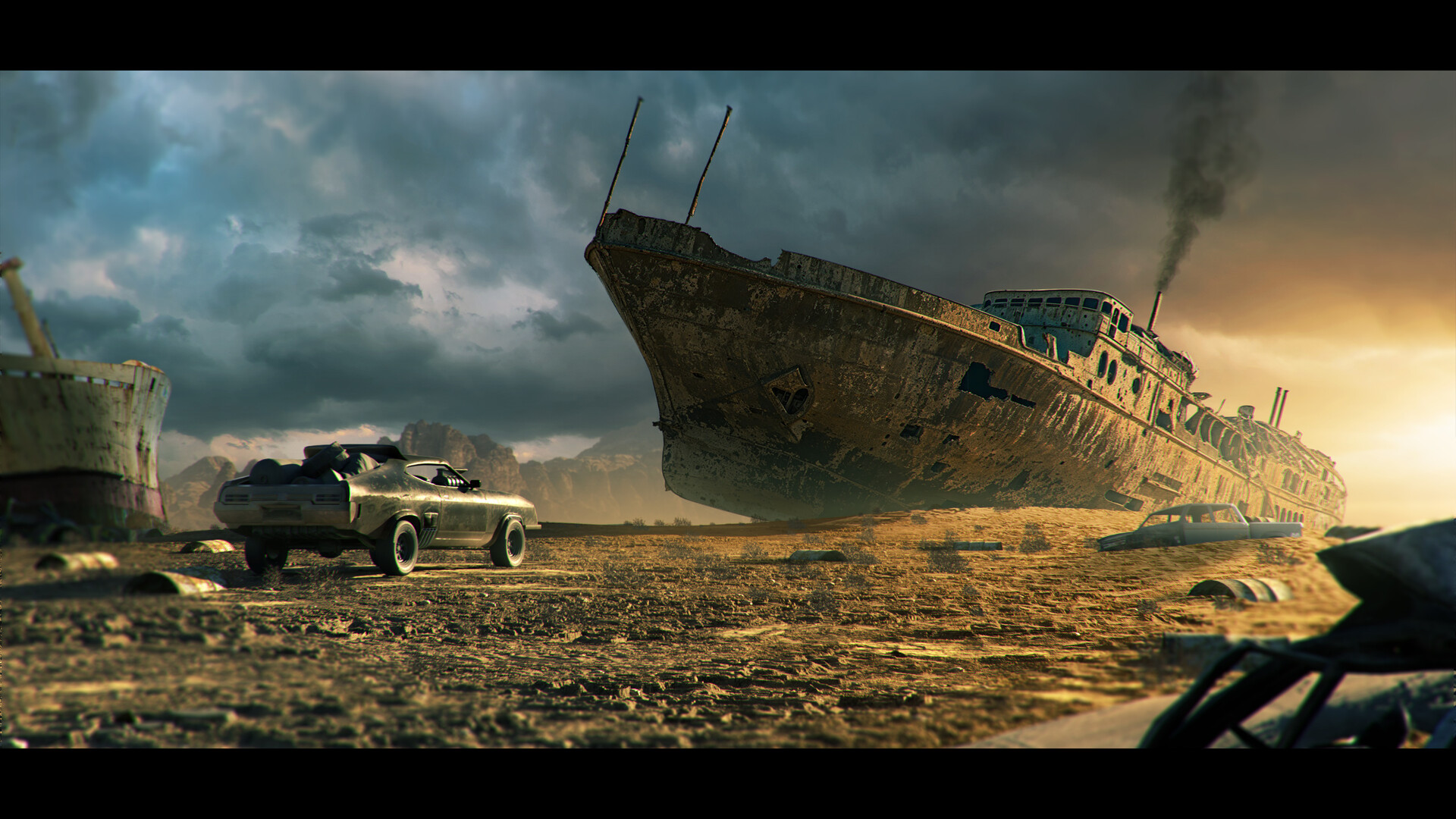 ArtStation - Mad max - photobashing & AI practice