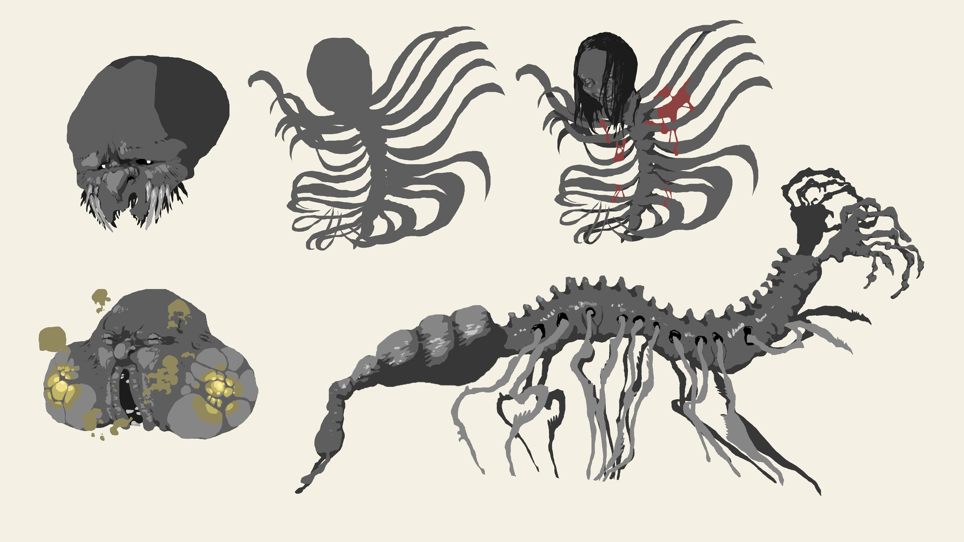 ArtStation - Sickening, Body Horror Monstrosities