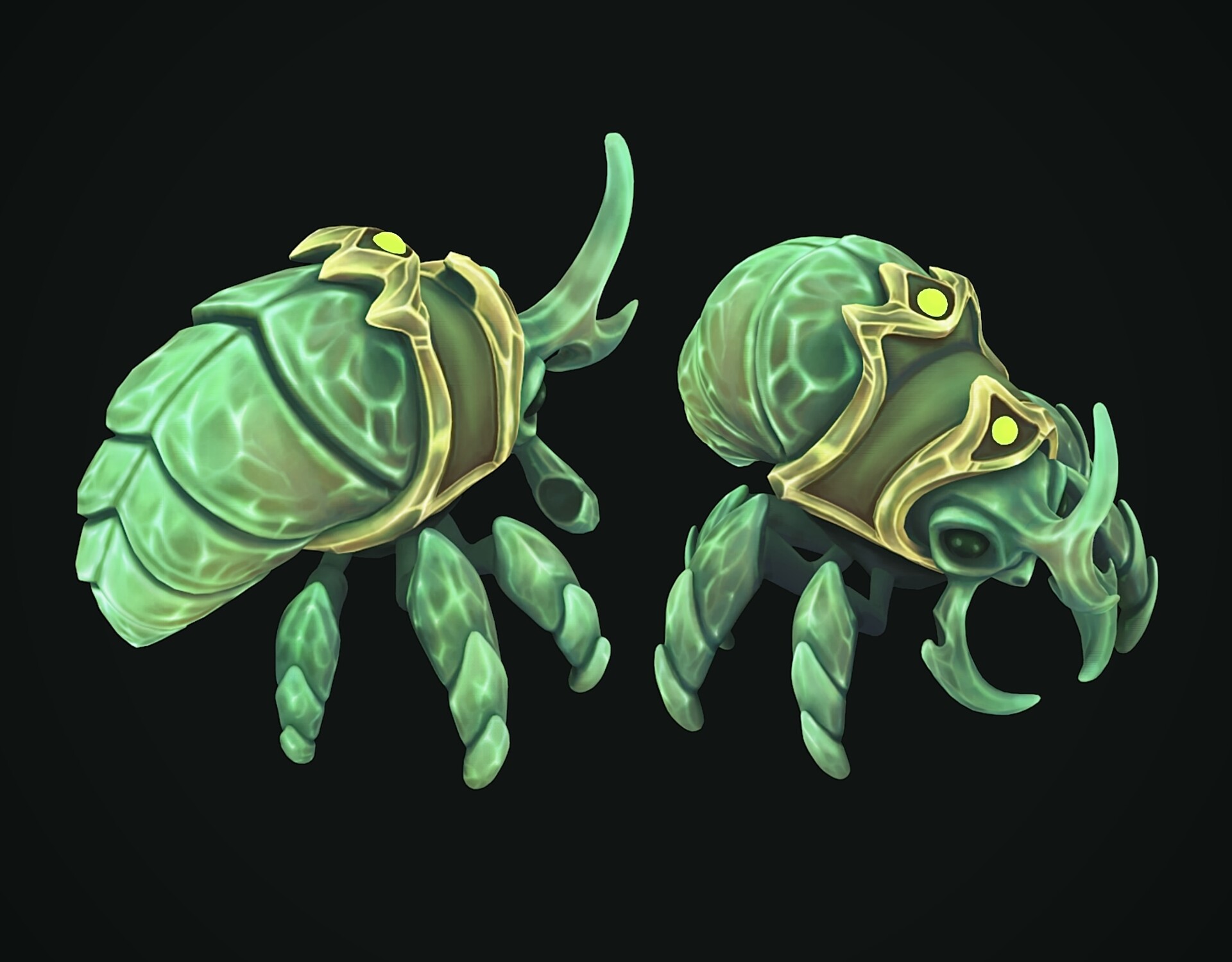 ArtStation - Hand-Painted Green Scarab