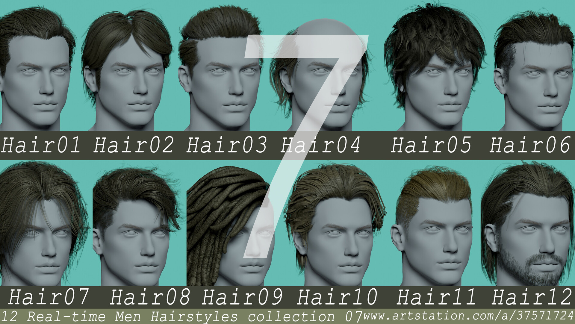 Vincent Freelancer - 3D Real-time hairstyle library include 200 hairs