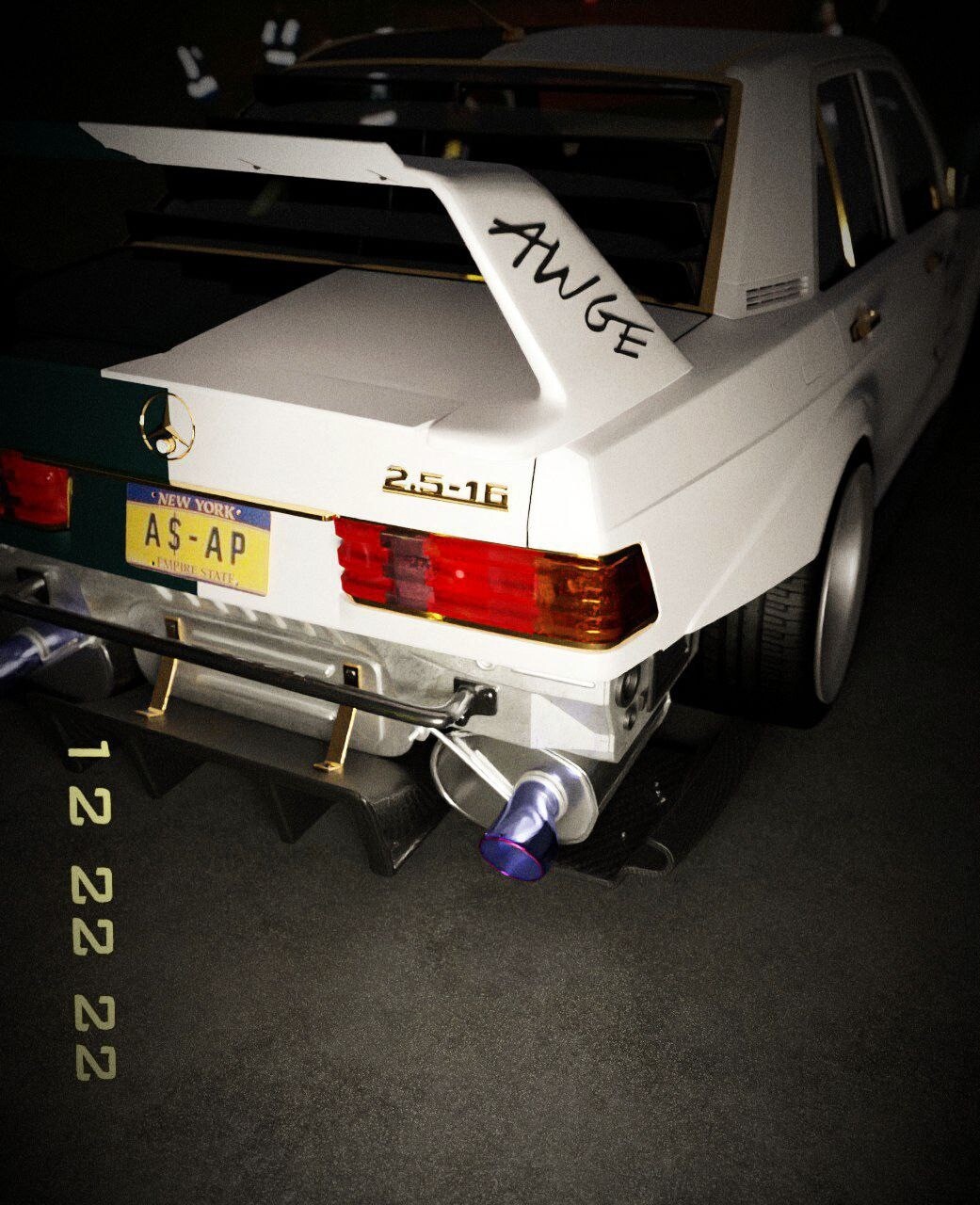 ArtStation - mercedes 190e nfs unbound 3d model