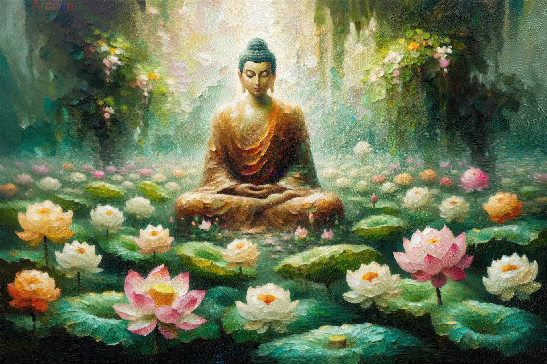 ArtStation - Tranquil Meditation: Gautam Buddha in the Peaceful Lotus ...