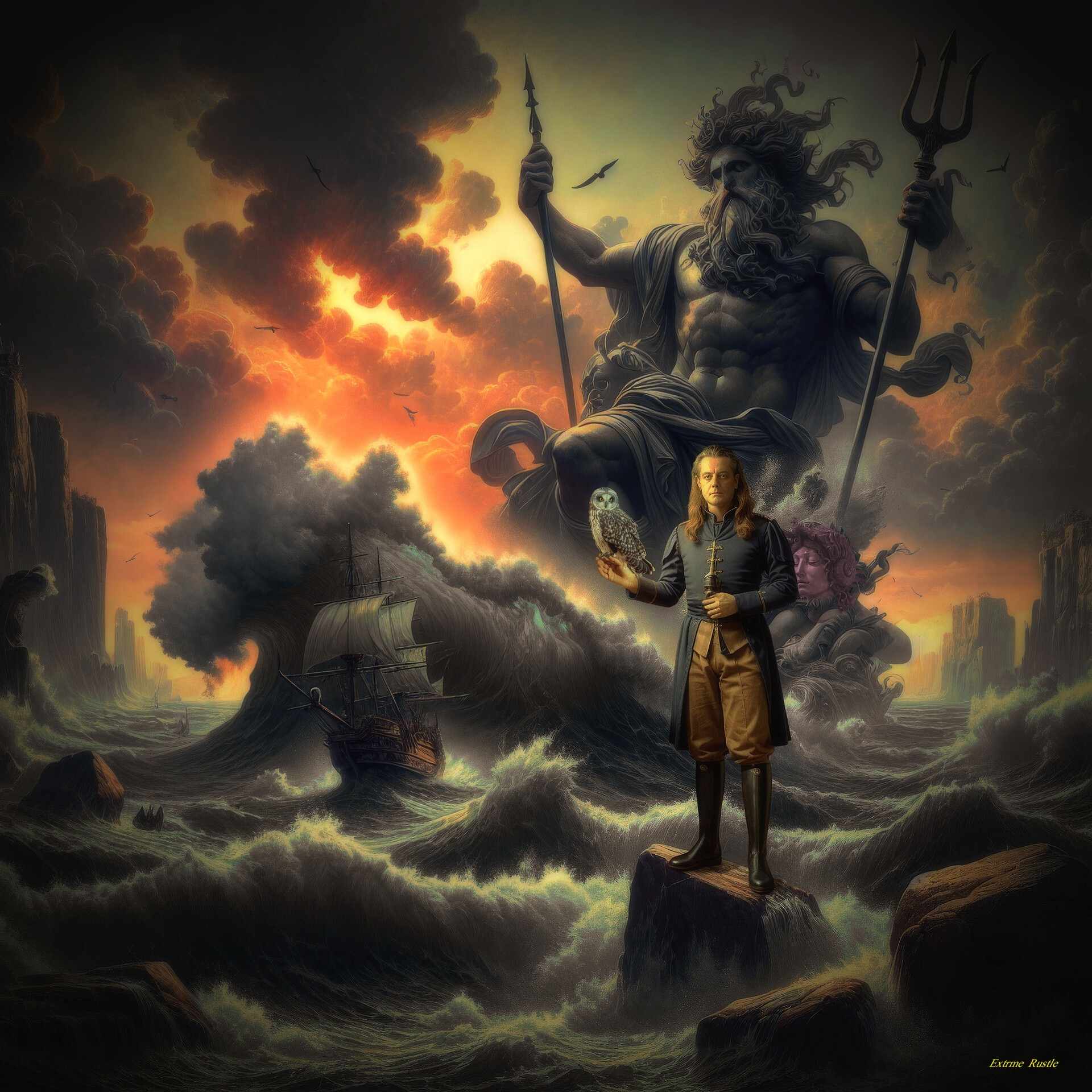 ArtStation - The moment the Waves reached the Sky.