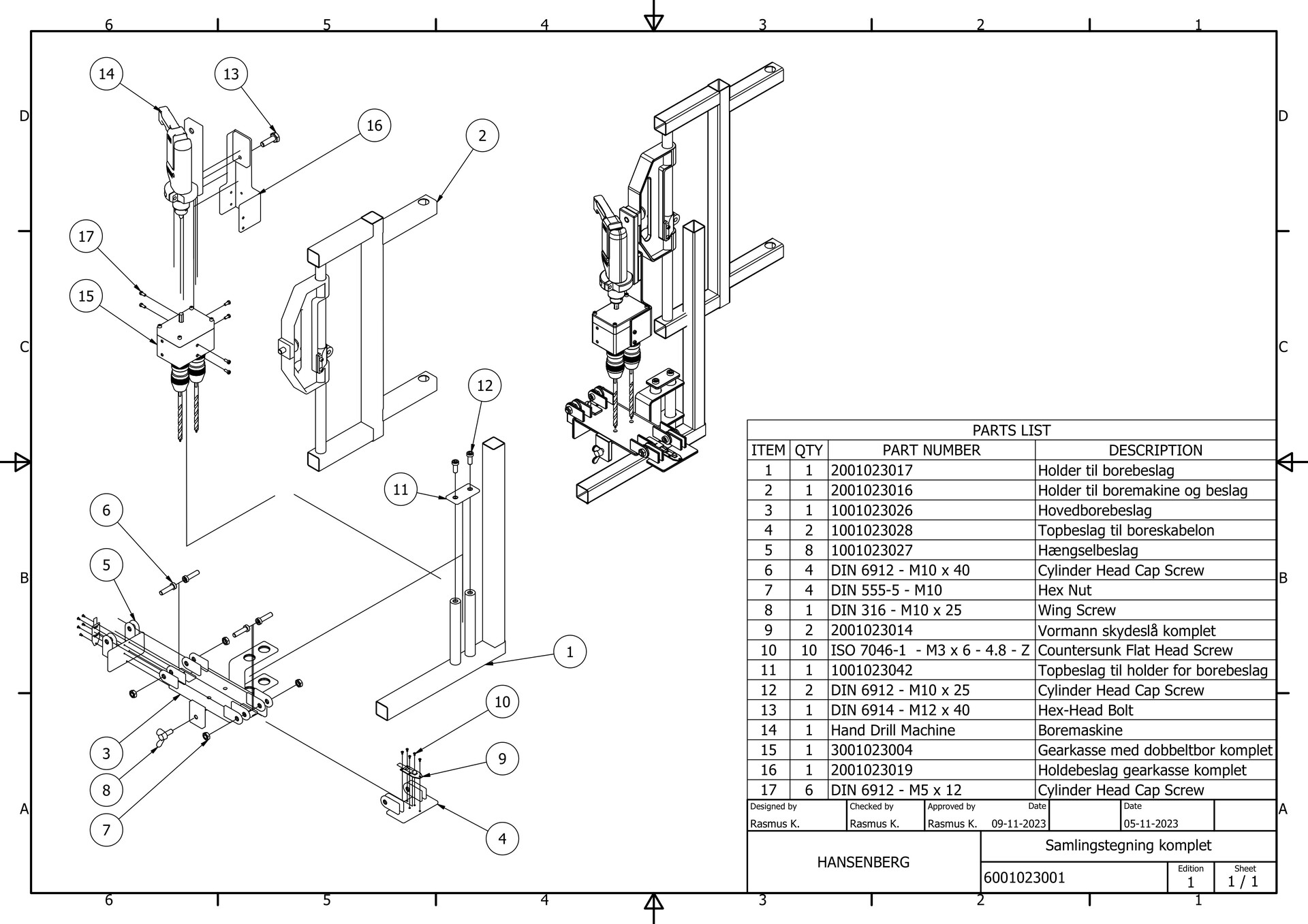 Rasmus Palmelund Kviesgaard - Working and assembly drawings of double ...
