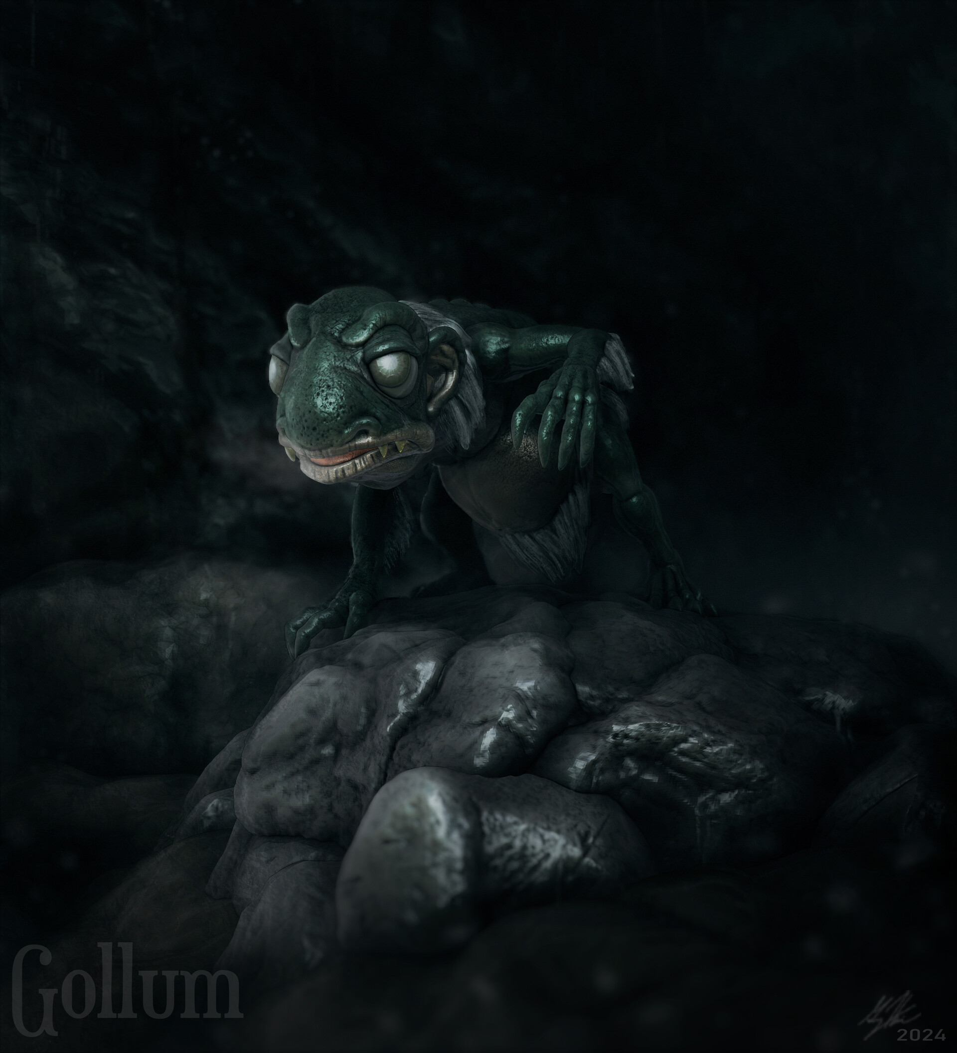ArtStation - Gollum (The Hobbit 1977 Cartoon Film) (Rendering Project 2024)