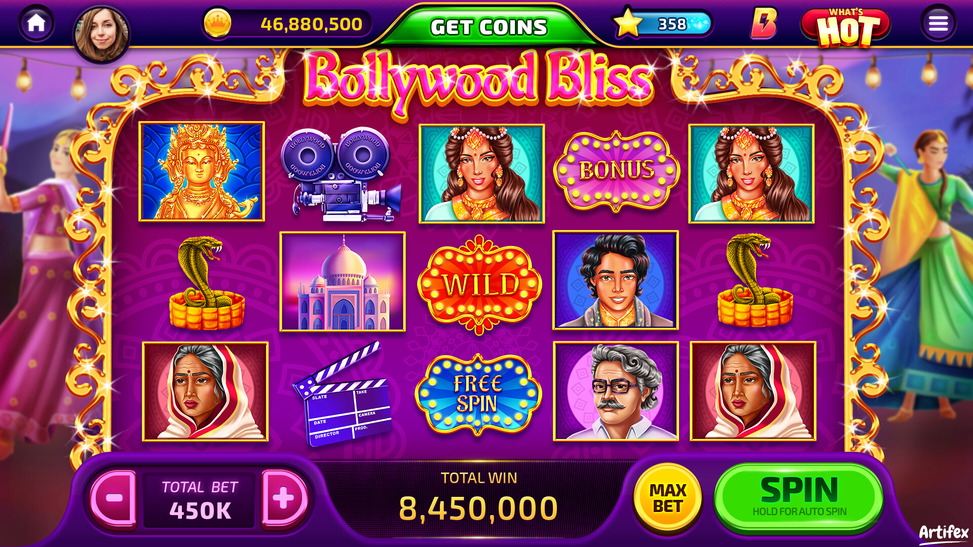 ArtStation - Bolywood Bliss 2D Slots Game