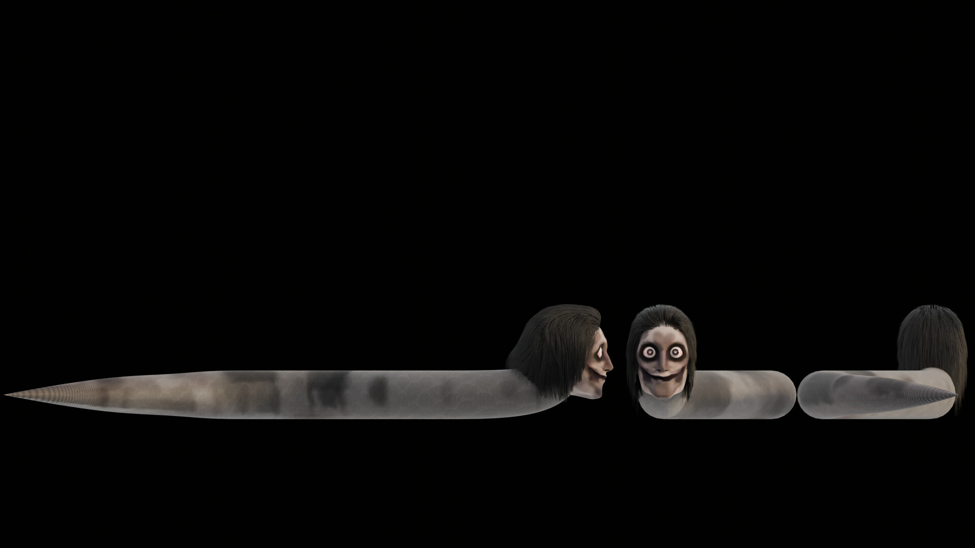 ArtStation - Snake Horror Creature From PoolRoom Horror Game