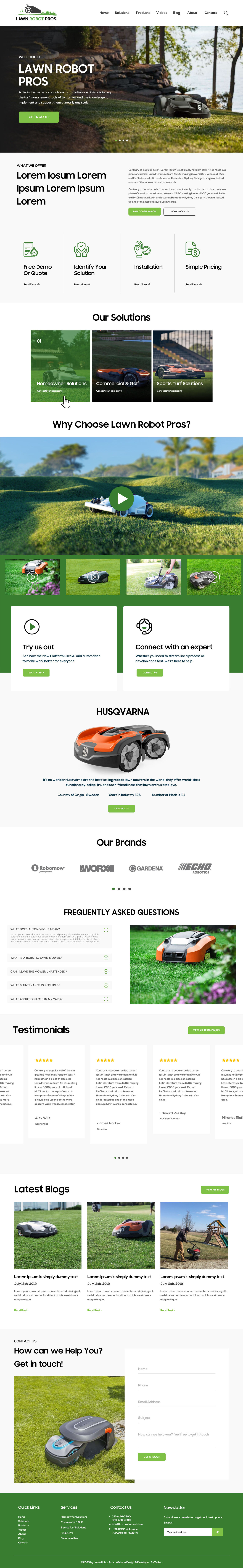 ArtStation - Robot tech company website UI/UX design, and development.