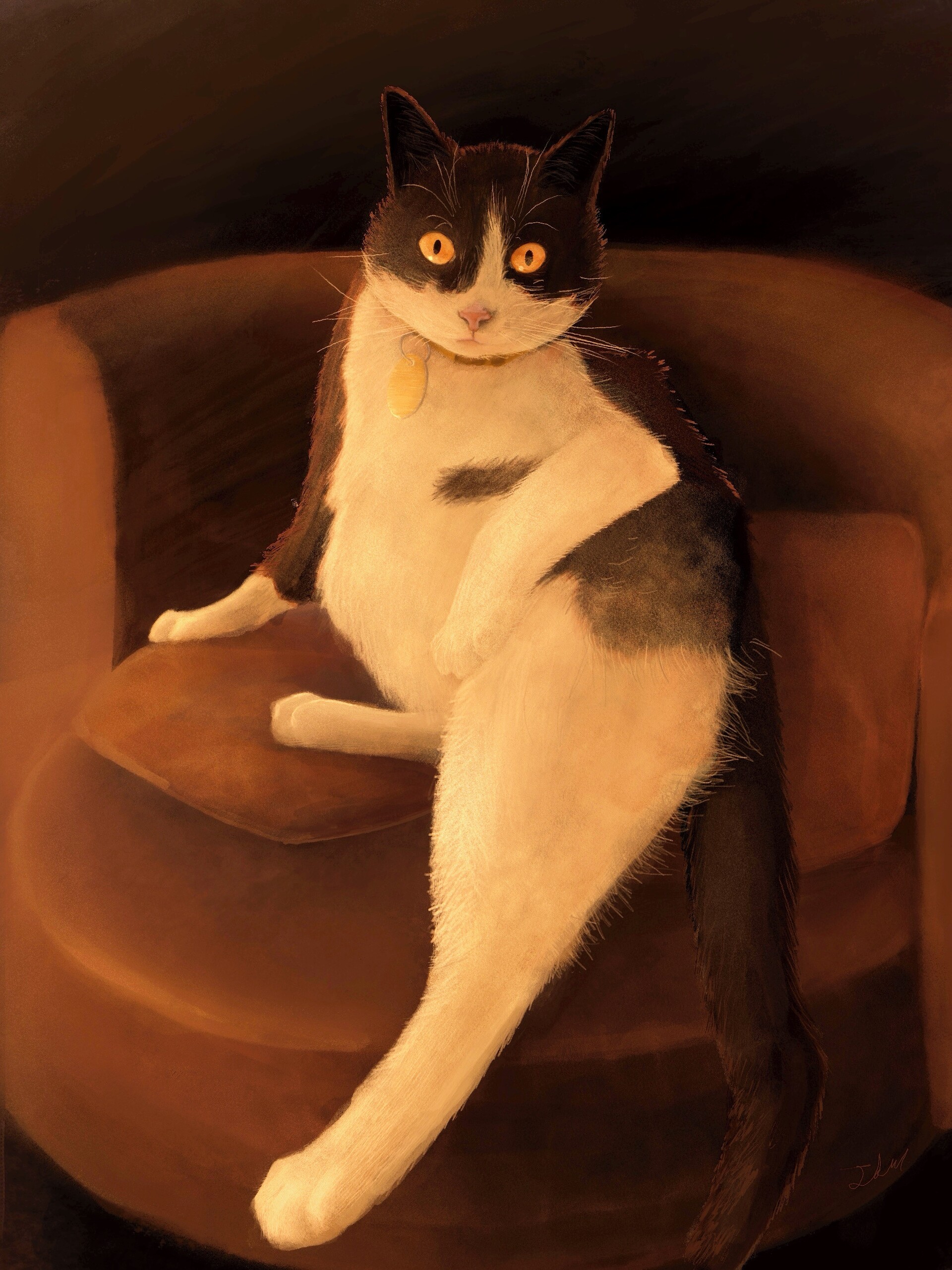 ArtStation - Reclining Cat