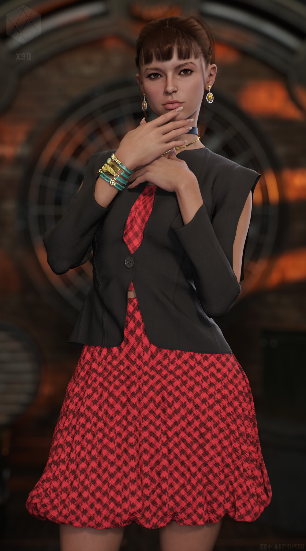 Xtreme3D Studio - dForce Alessa Outfit for G9 by Arryn and Onnel