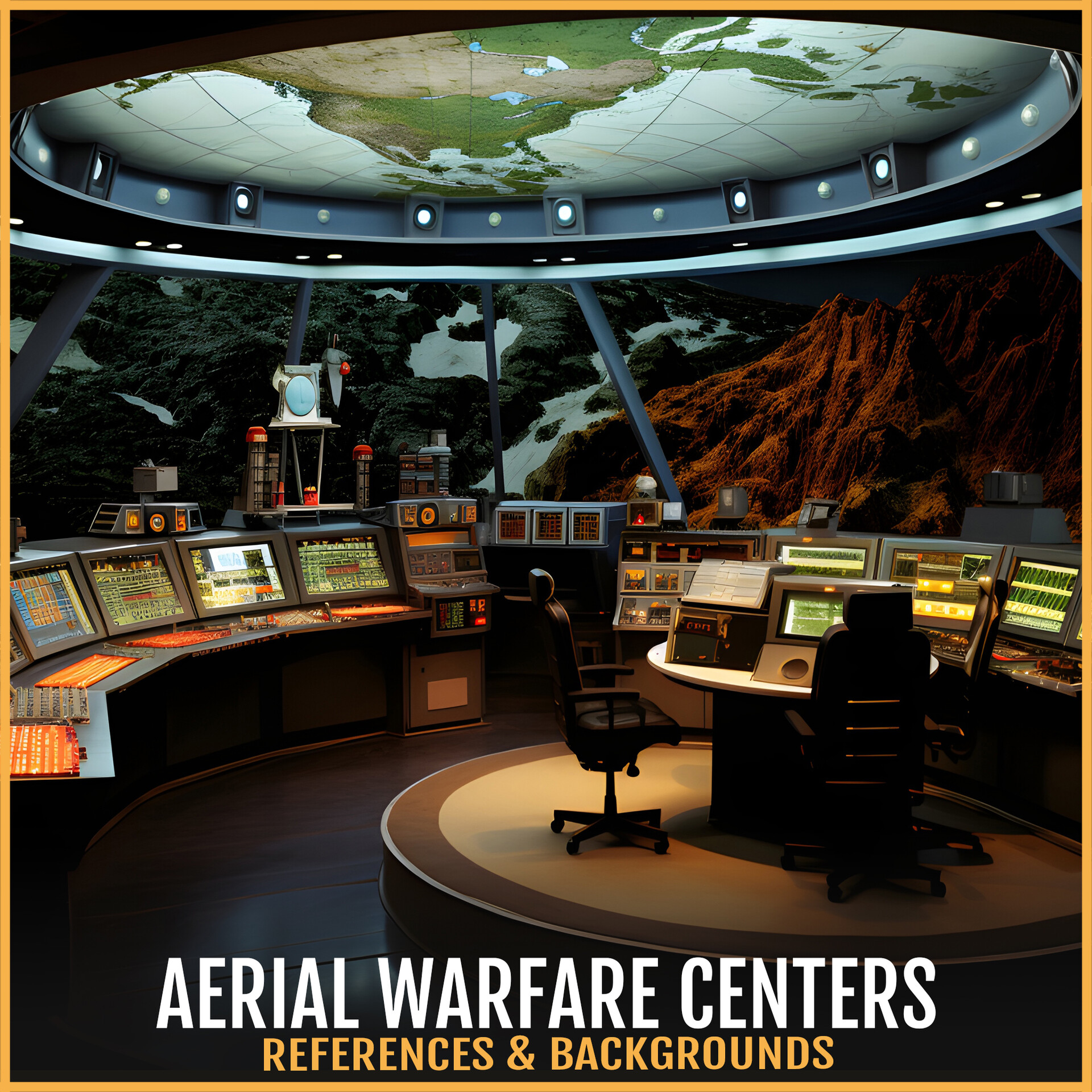 ArtStation - 303 Aerial Warfare Command Centers