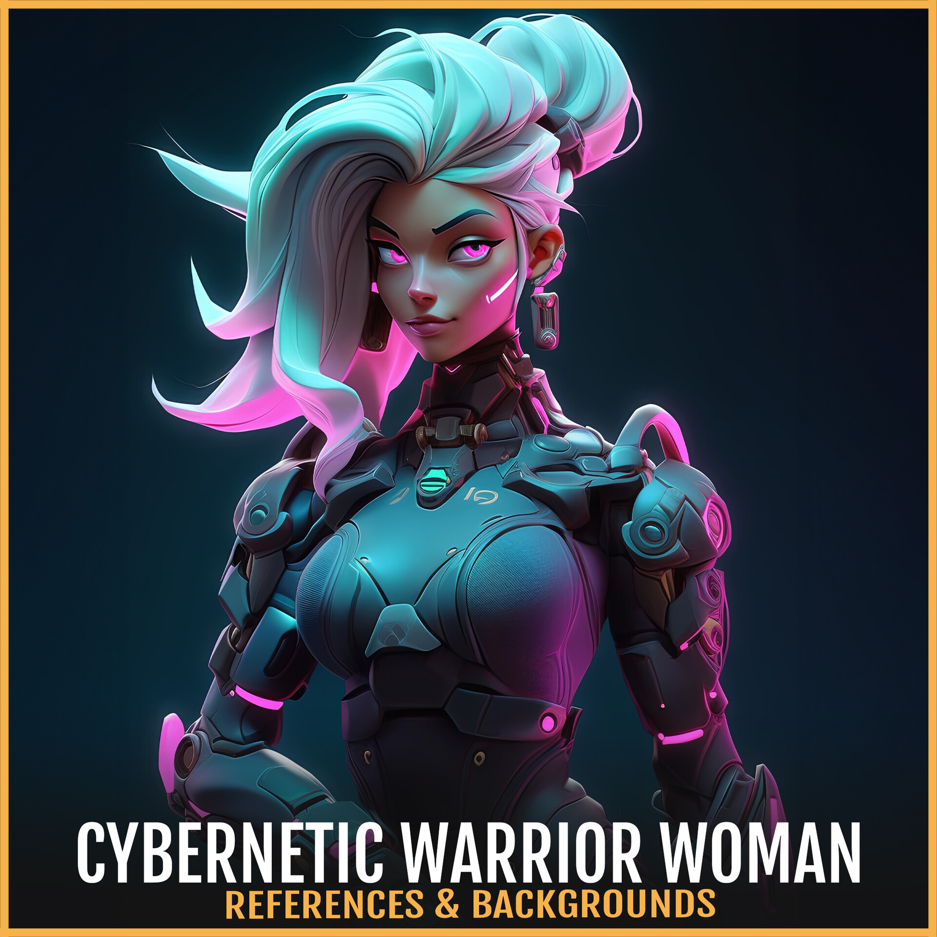 ArtStation - 505 Cybernetic Warrior Woman