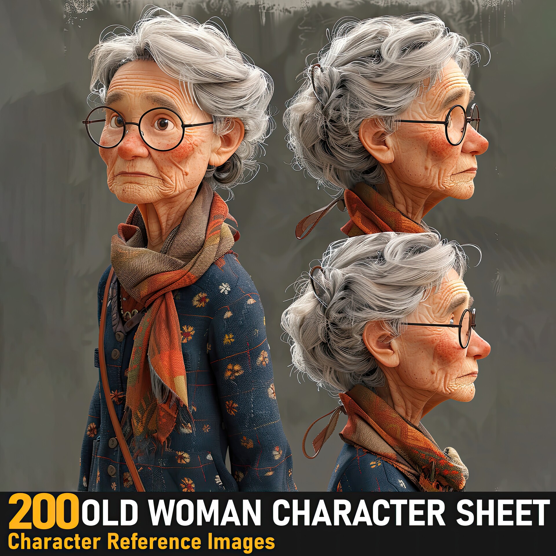 ArtStation - Old Woman|4K Reference Images