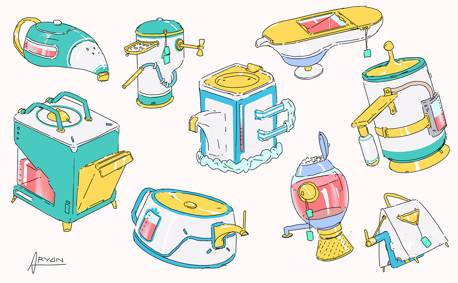 ArtStation - Tea pots