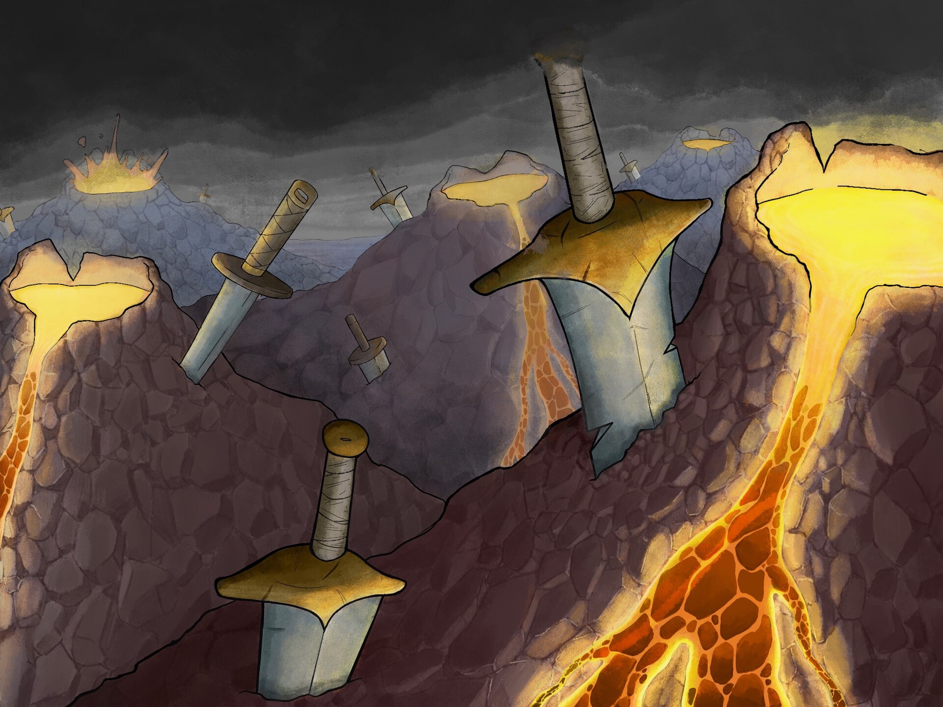 ArtStation - Volcano Terrain concept