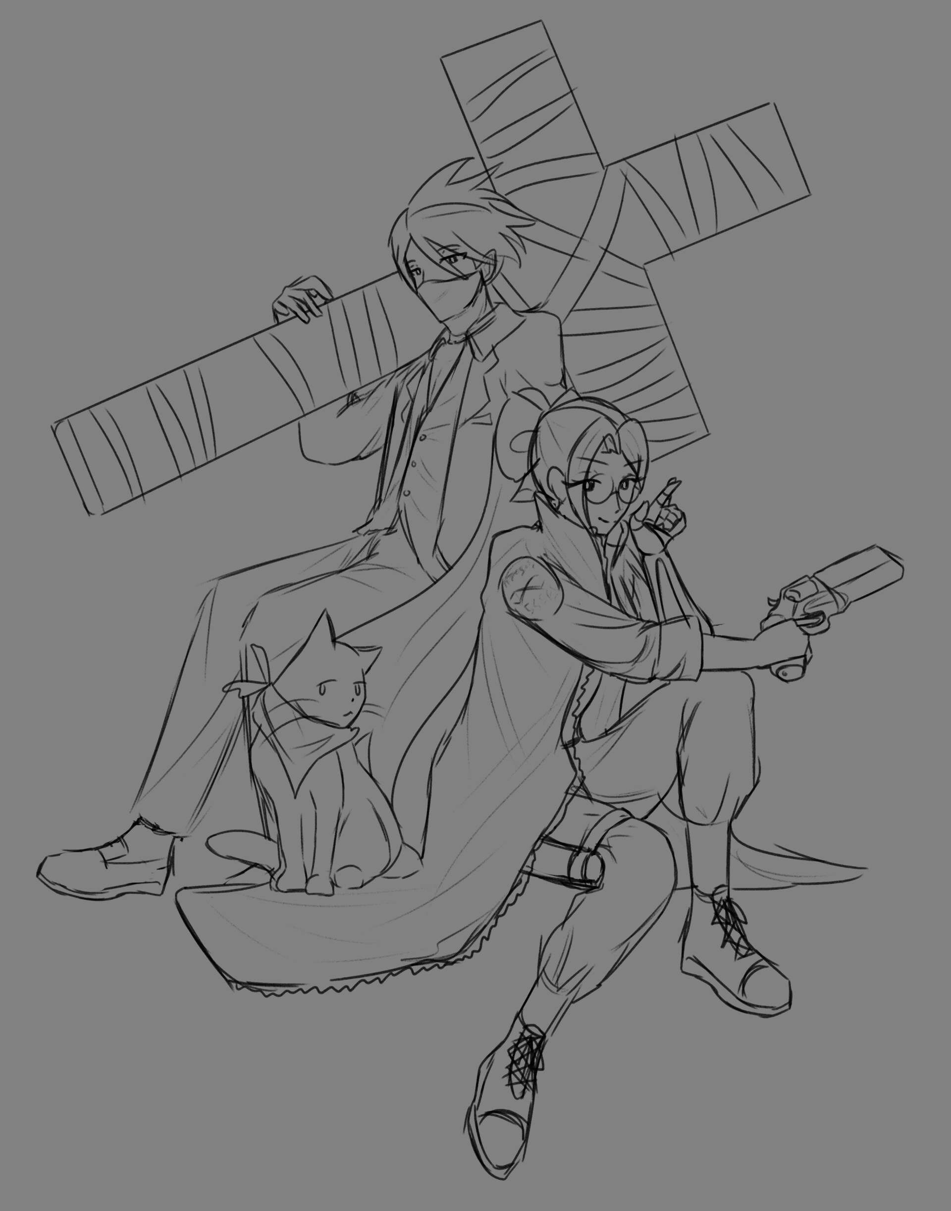 ArtStation - [Fanart WIP] Trigun Anime Nebraskon, Art contest piece