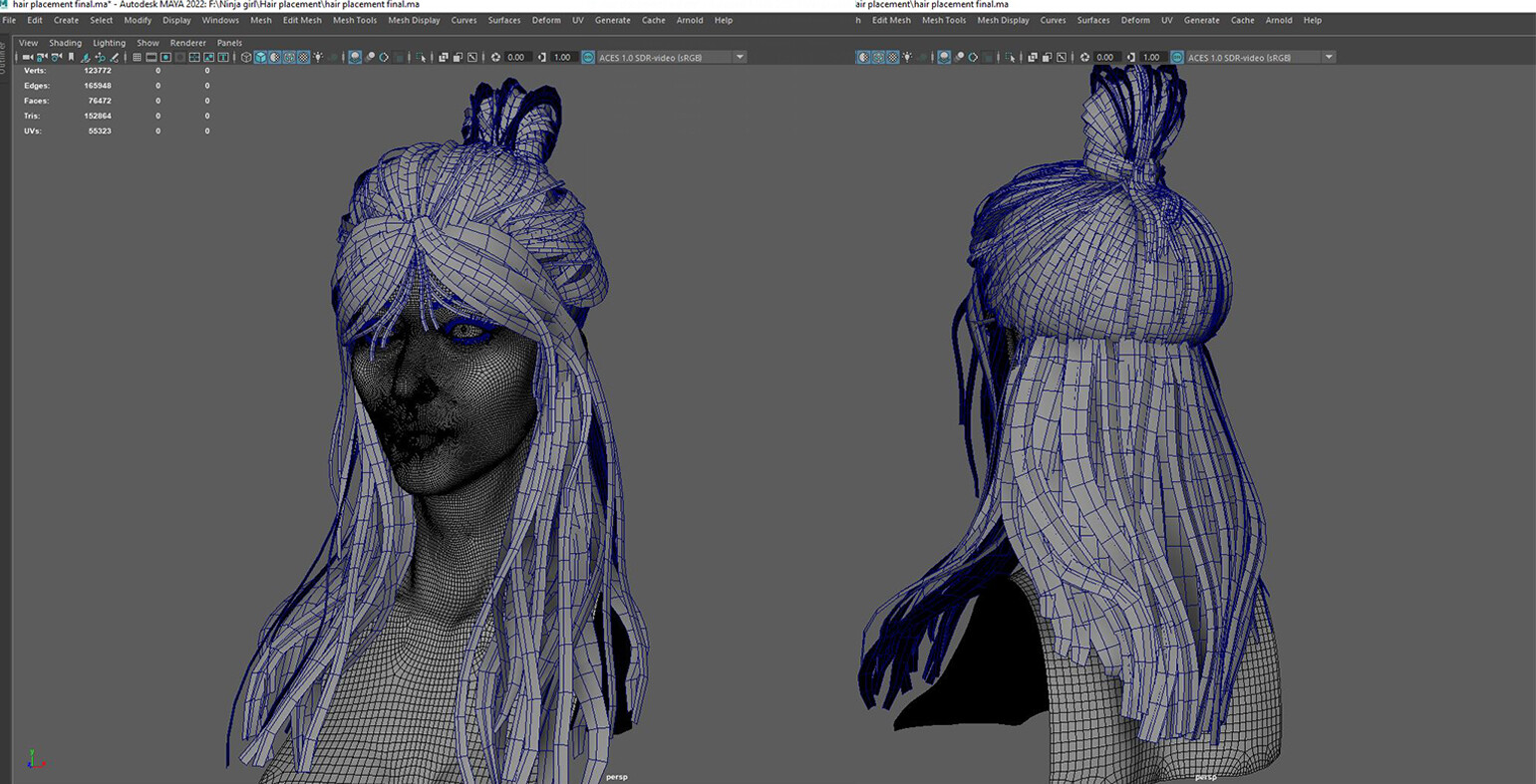 Saswata Roy - Ninja girl hair (Real-Time)