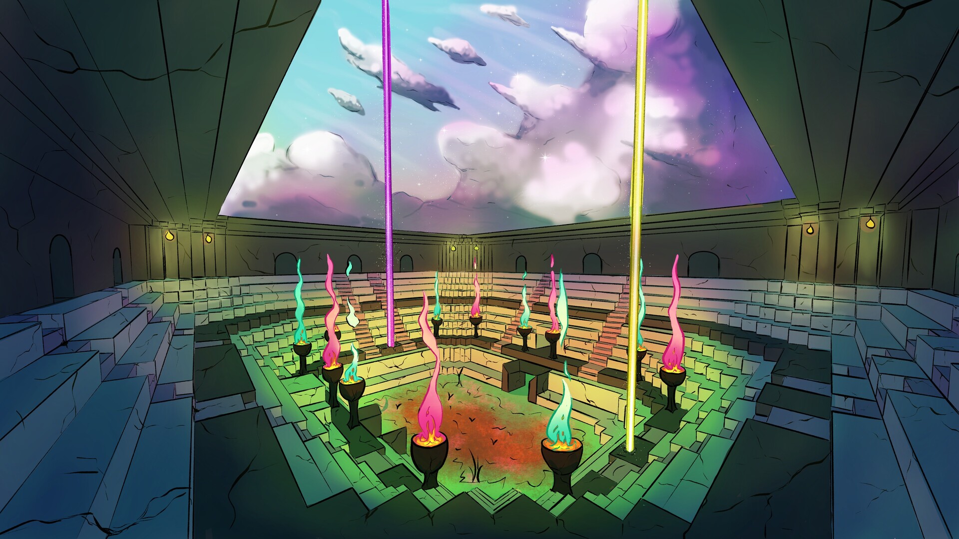 ArtStation - Drawing over Minecraft: Arena