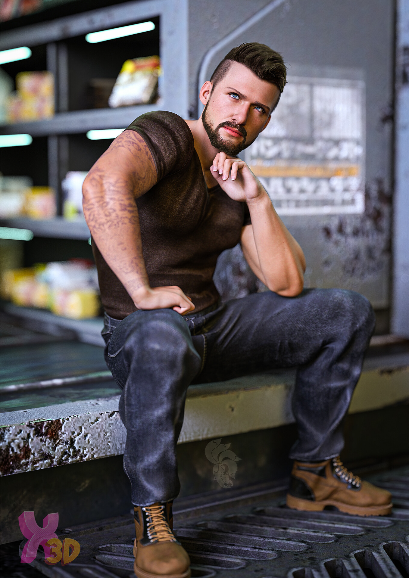 ArtStation - Whatta Man! Poses for Ge9 and G8M by Faber Inc