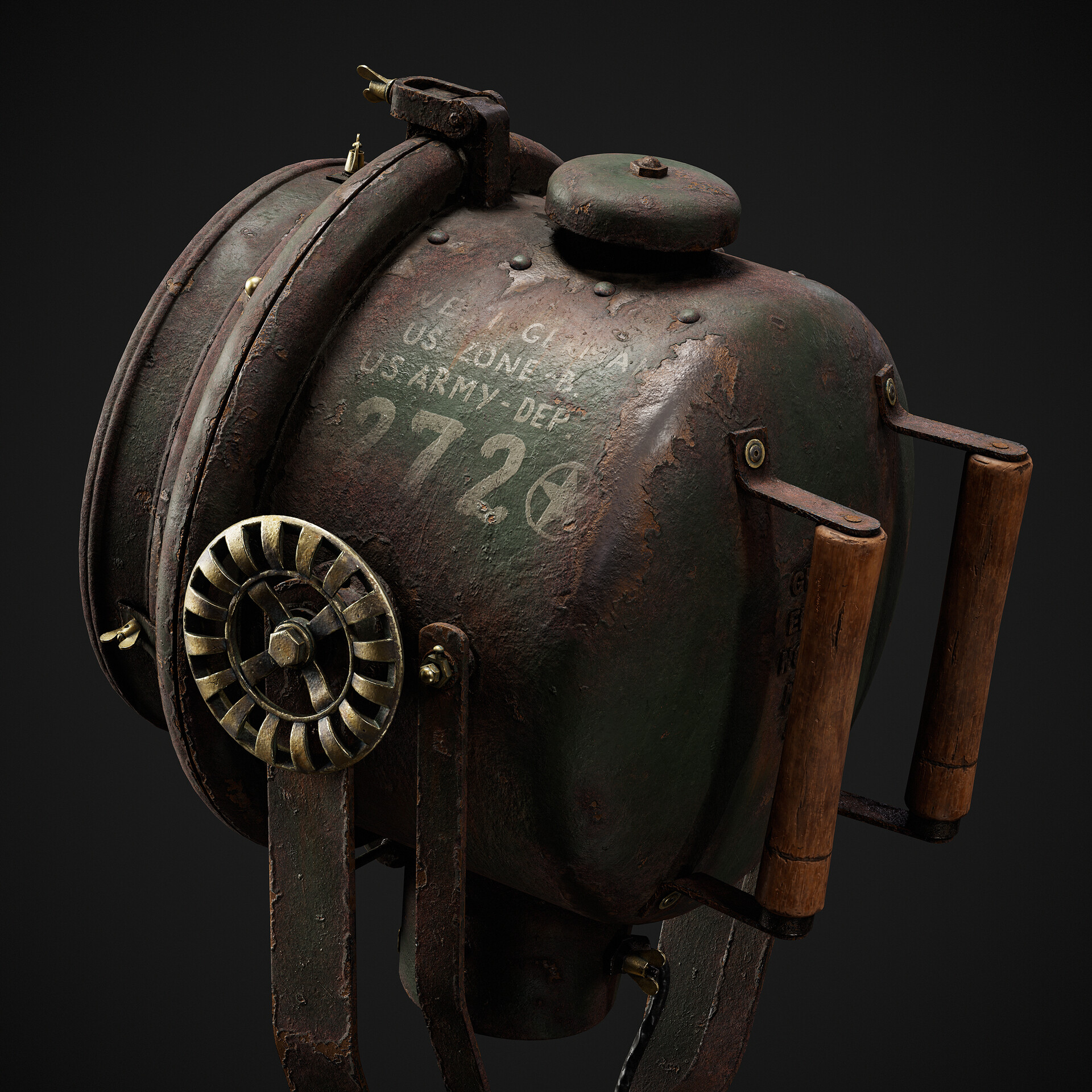 ArtStation - Military searchlight from the 1920s