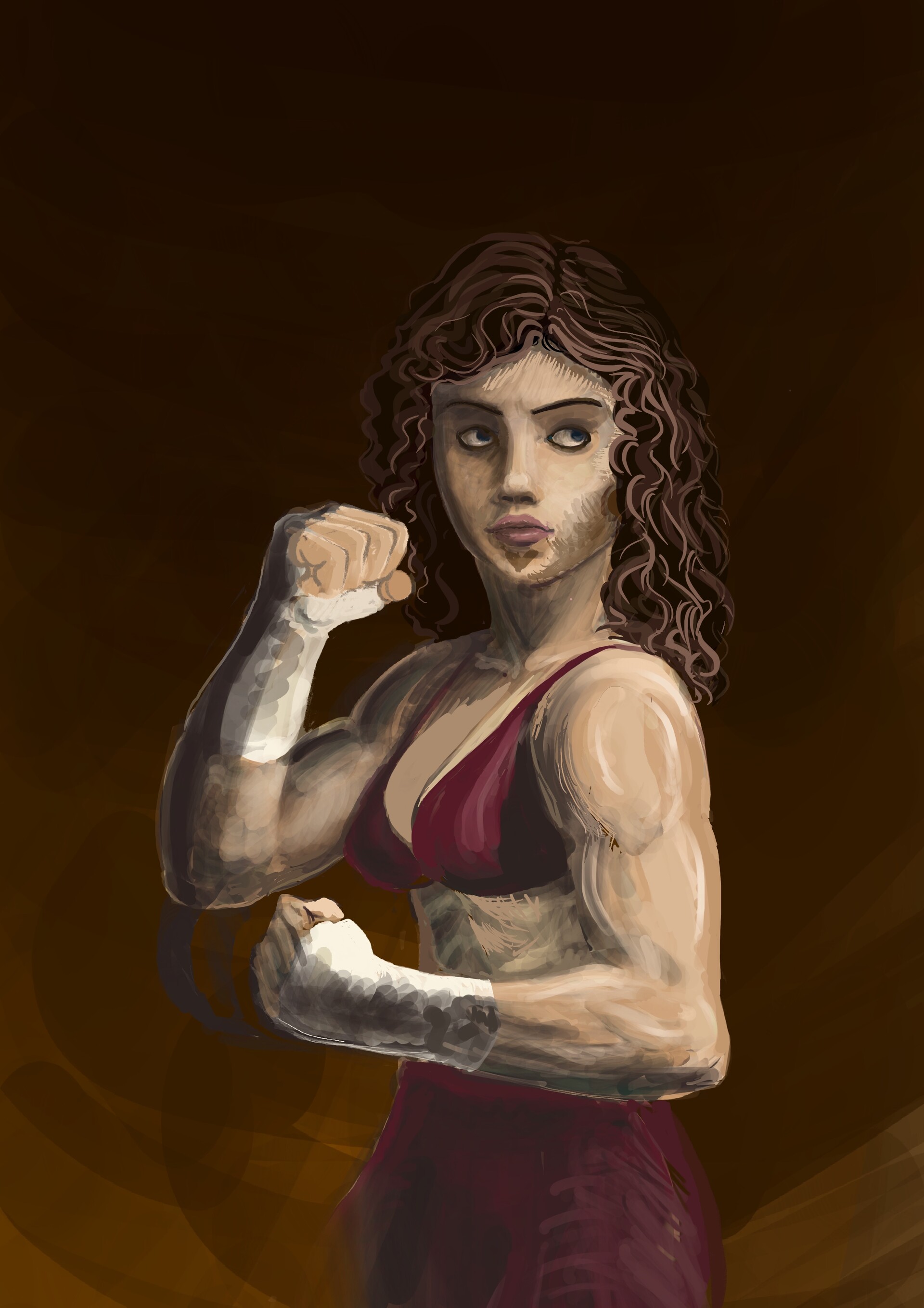 ArtStation - Fighting girl