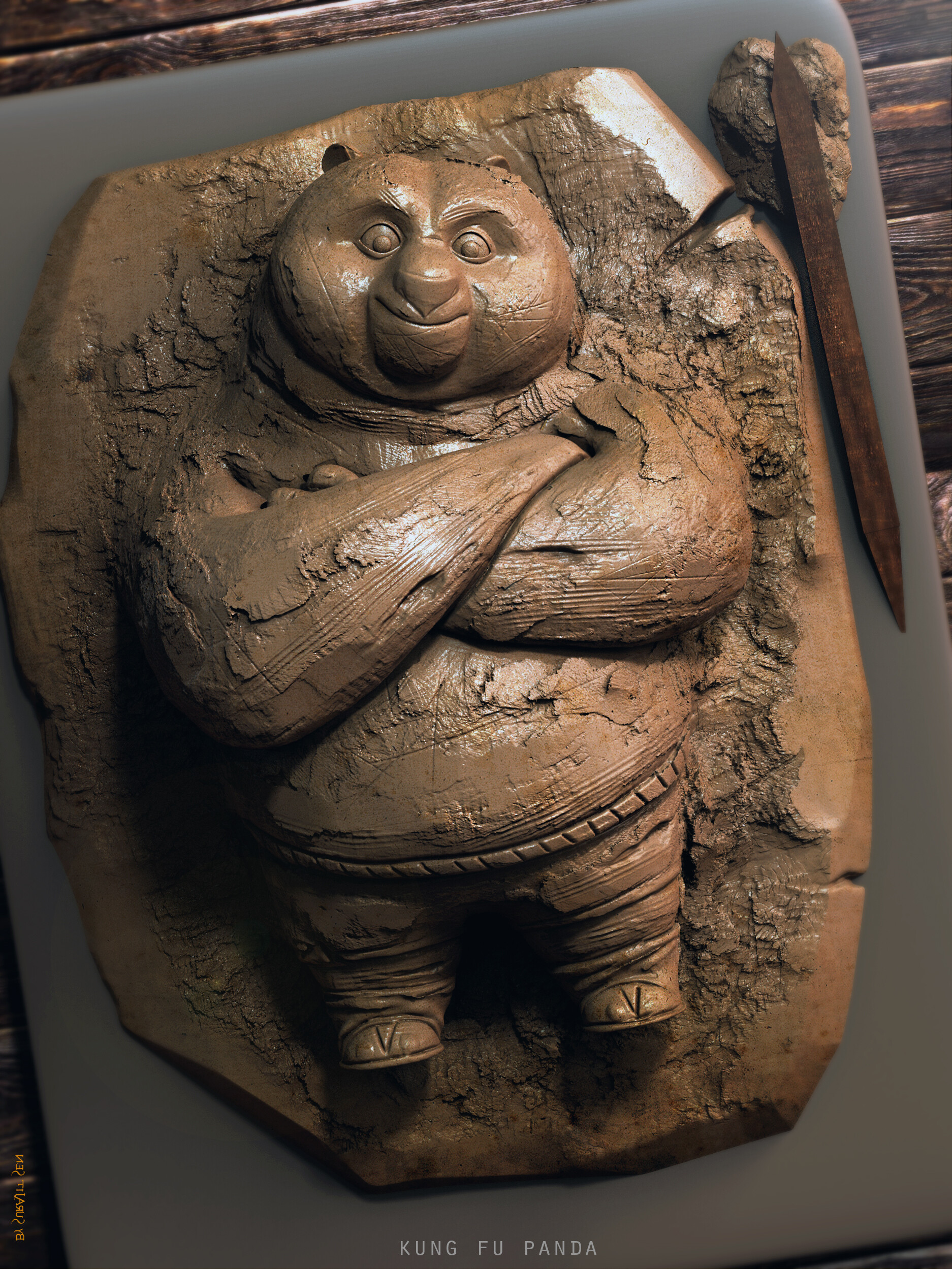 ArtStation - K.F.Panda - Digital Sculpture – by Surajit Sen