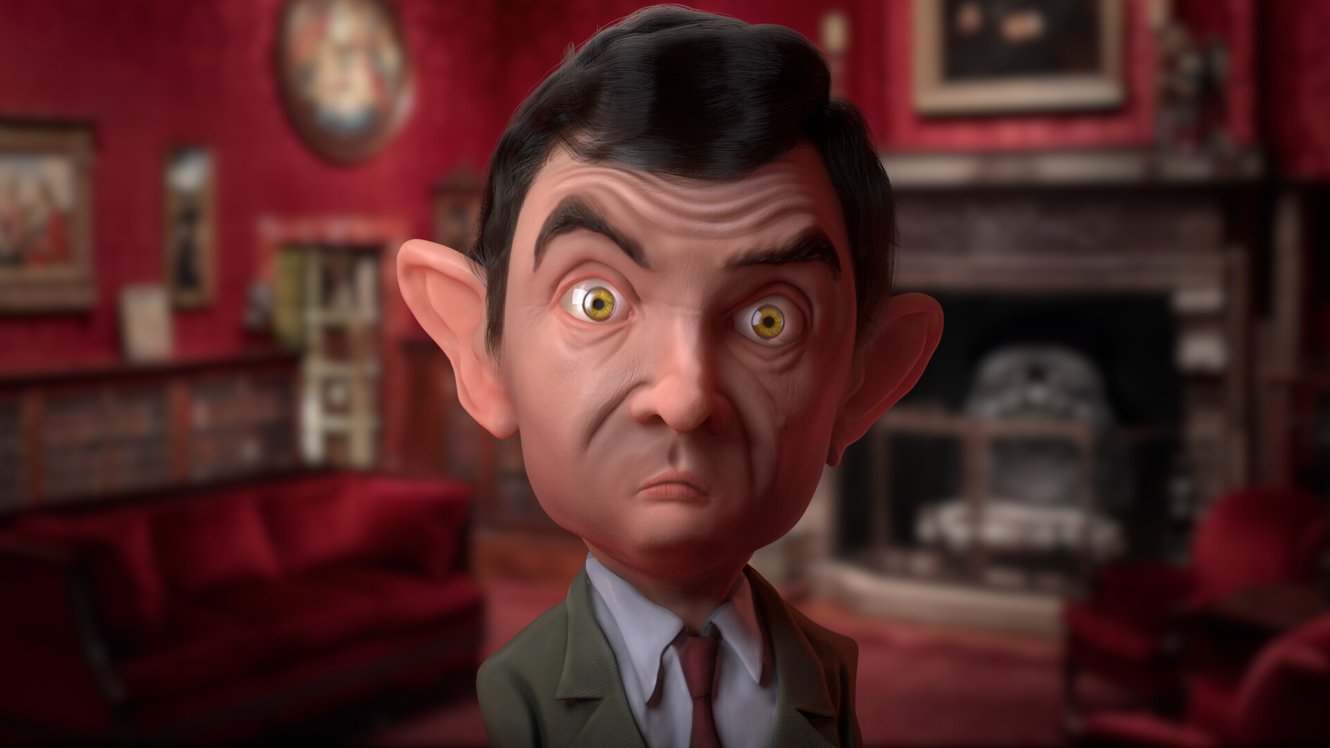 ArtStation - Mr. Bean in a Red Room