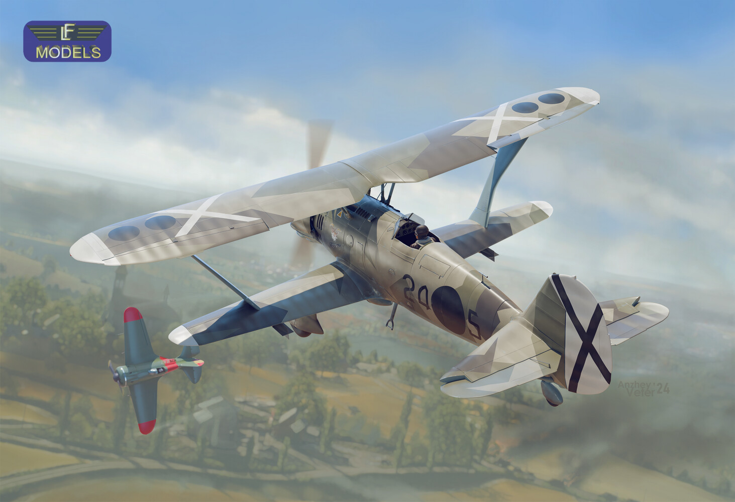 Anzhey Veter - Hs.123 A over the Spain, February 1938