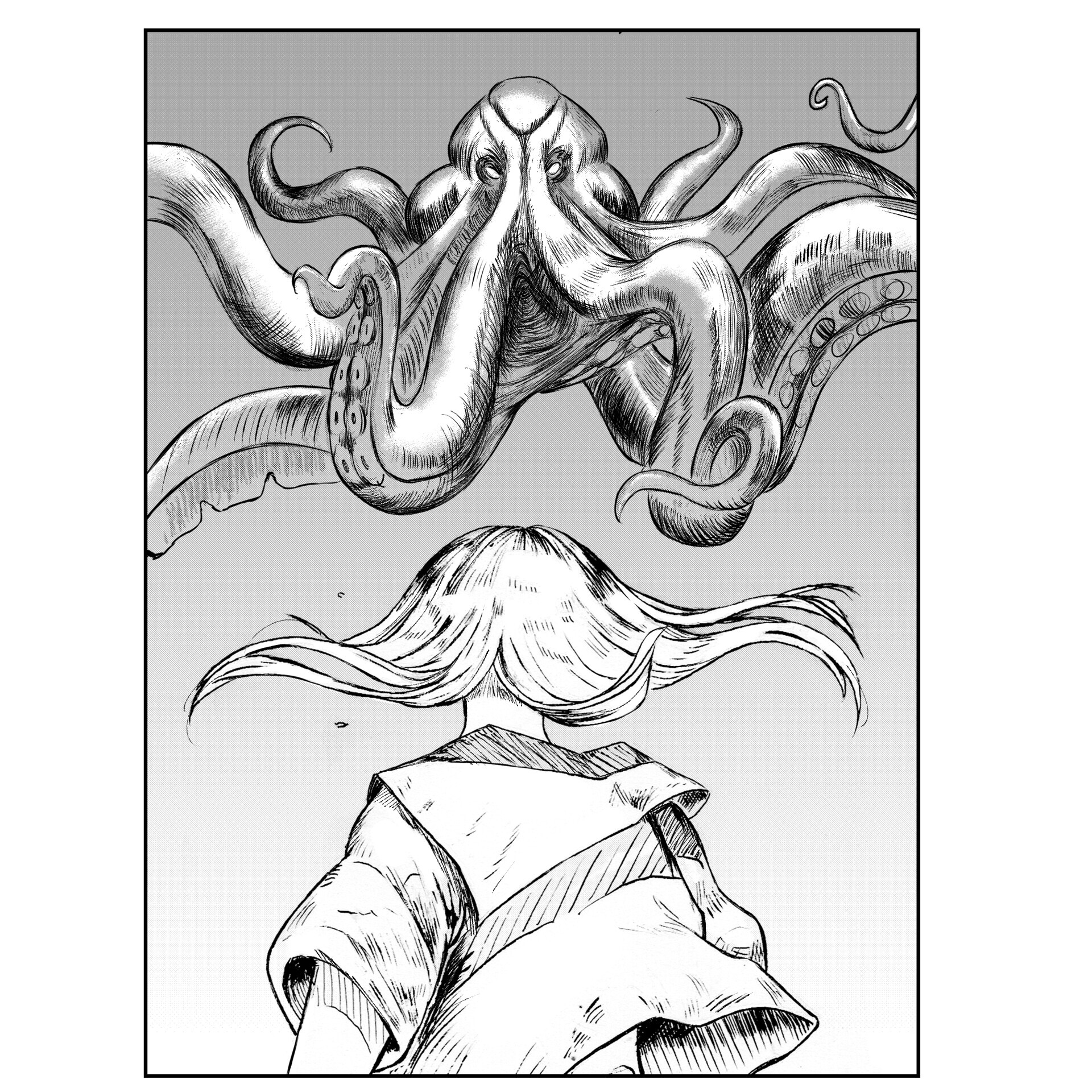 ArtStation - octopus manga girl