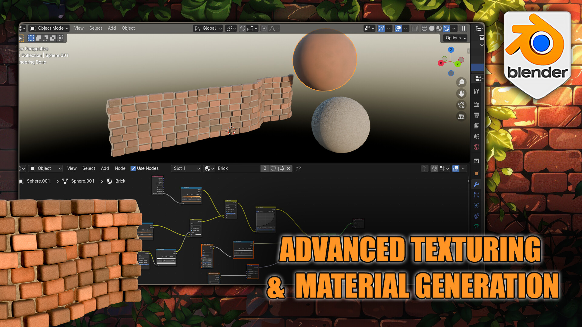 3D Tudor - Blender Basics Geometry Node Brick Walls Workshop