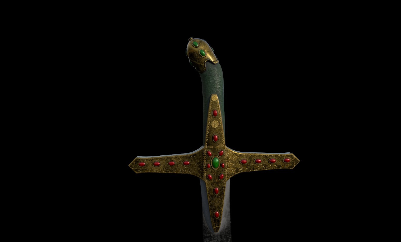 Ahmet Ersoy - Opulent Ottoman Saber: Gold Engraved and Jeweled