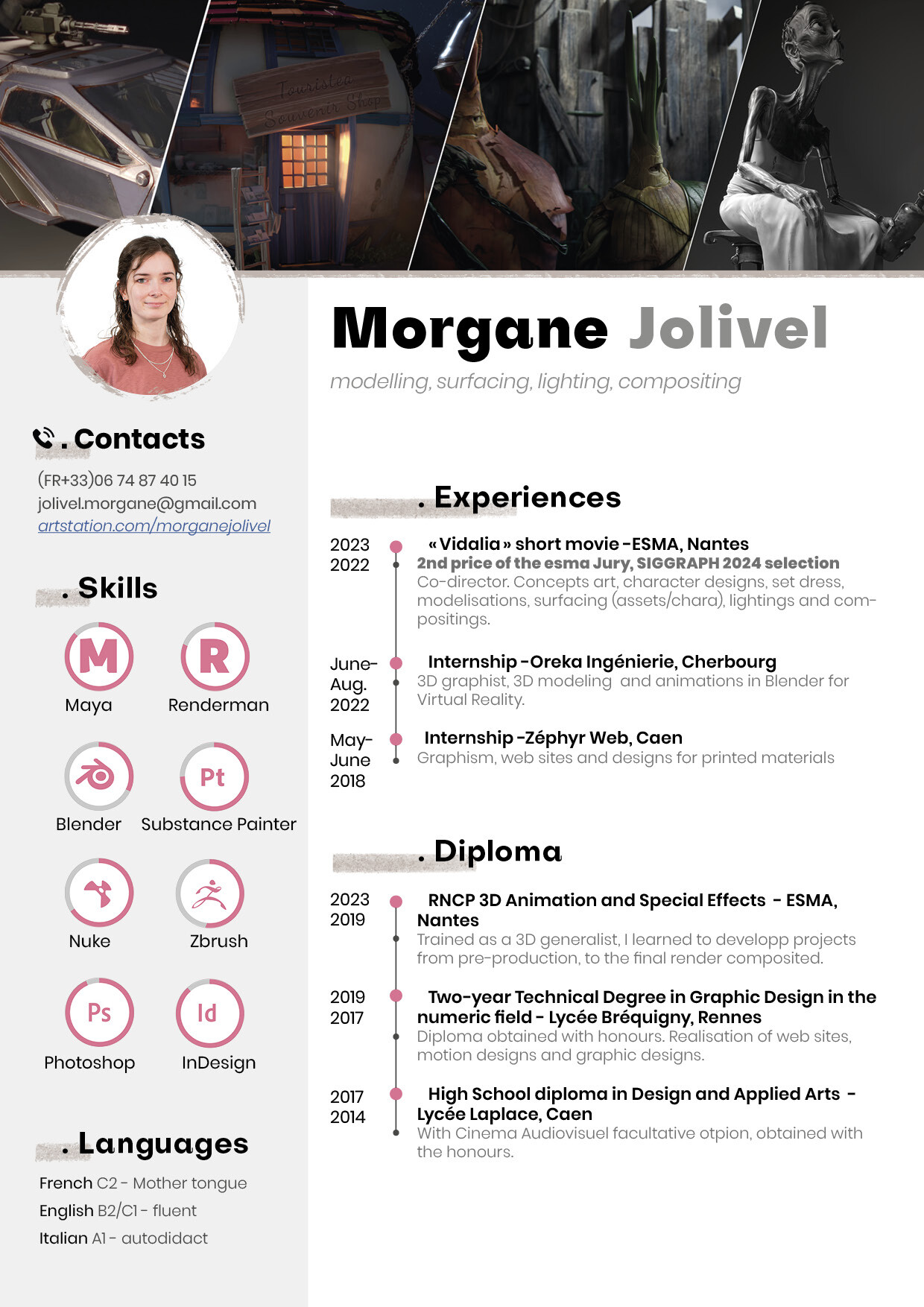 ArtStation - CV Morgane Jolivel