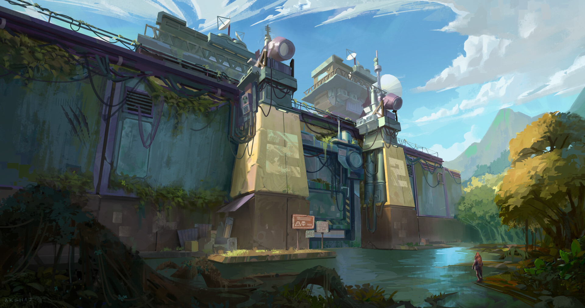 ArtStation - A Facility entrance design.