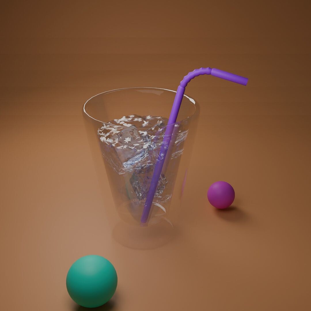 ArtStation - Ice Water Drink - 3D Model and Simulation