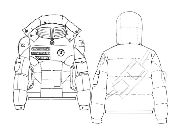 ArtStation - Space suite puffer jacket