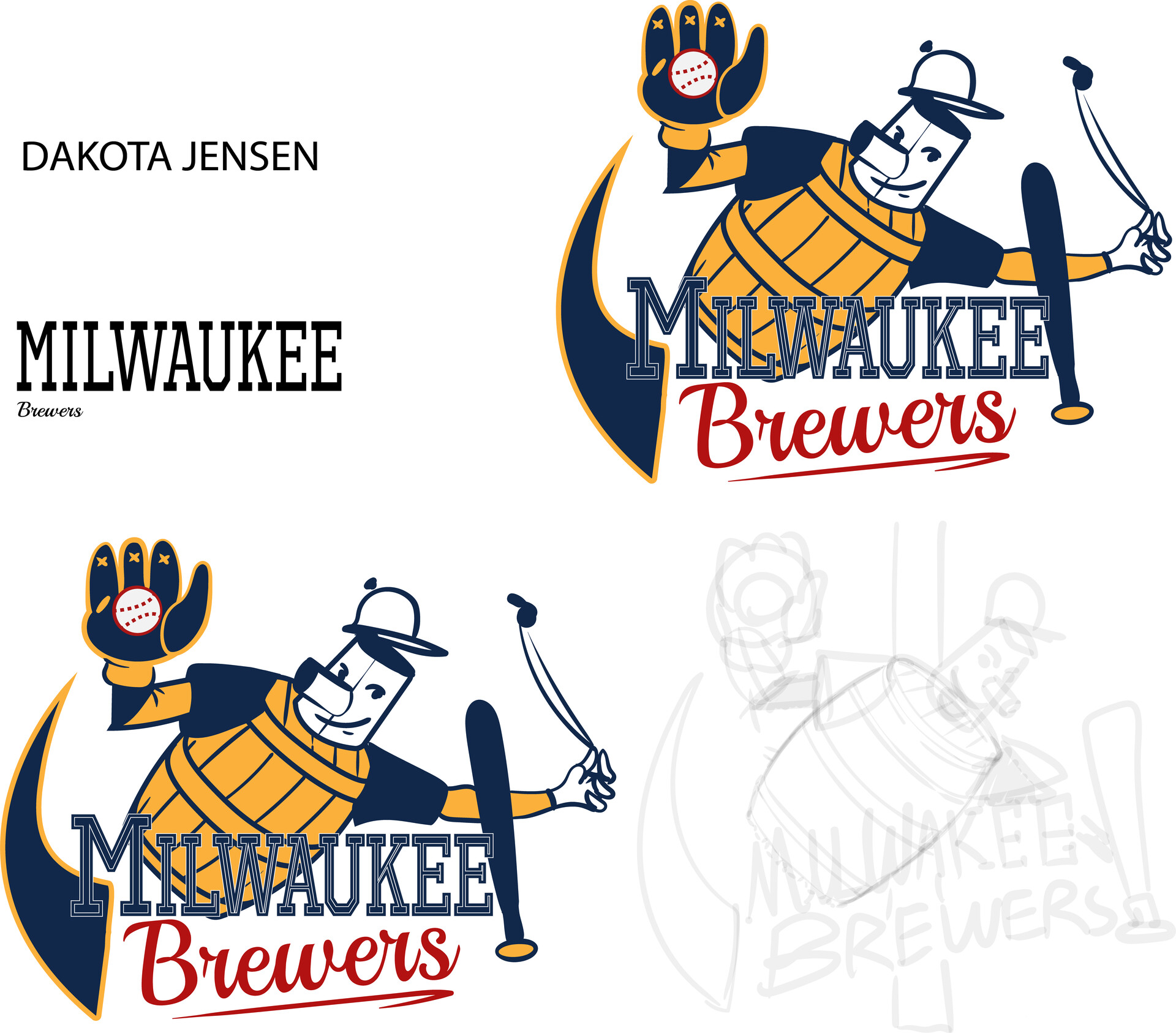 ArtStation - Milwaukee Brewers Redesign. Class Project