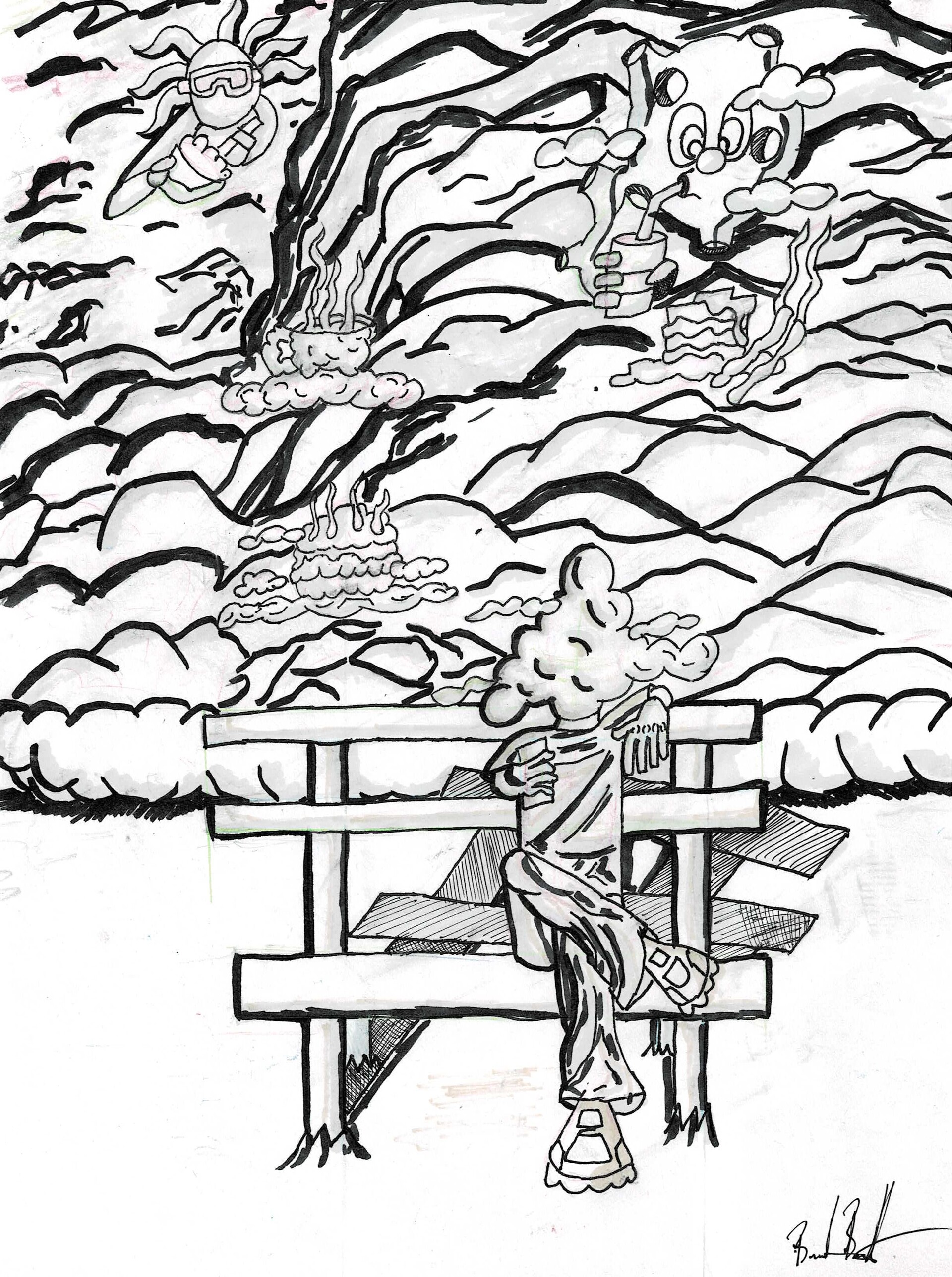 ArtStation - A Head In The Clouds (Concept and Inking and Shadows)