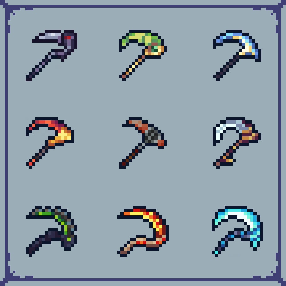 ArtStation - Minecraft WEAPONS pack #1 16x16