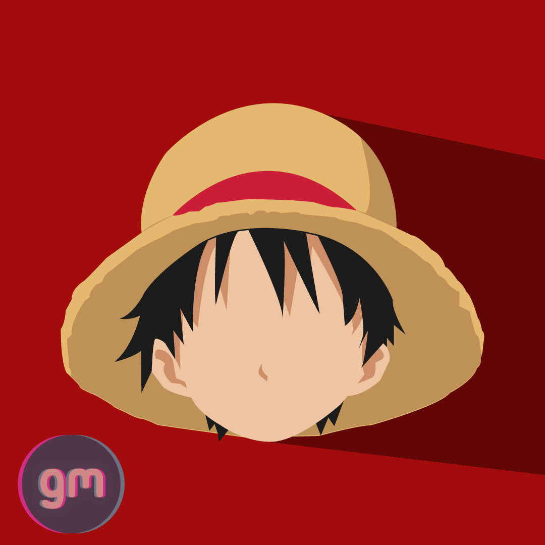 ArtStation - Flat art of Monkey D. Luffy from One Piece