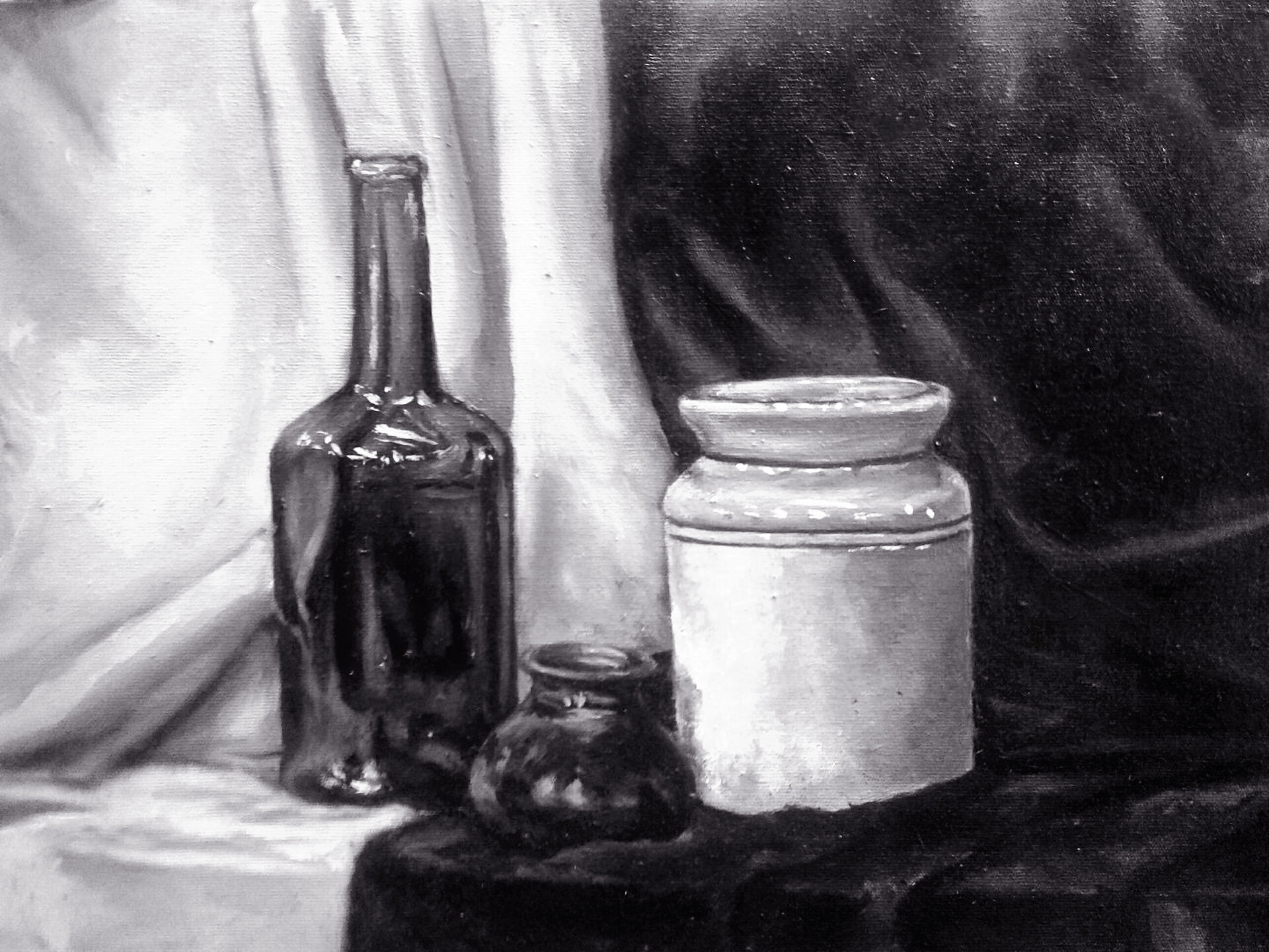 ArtStation - Black and white still life