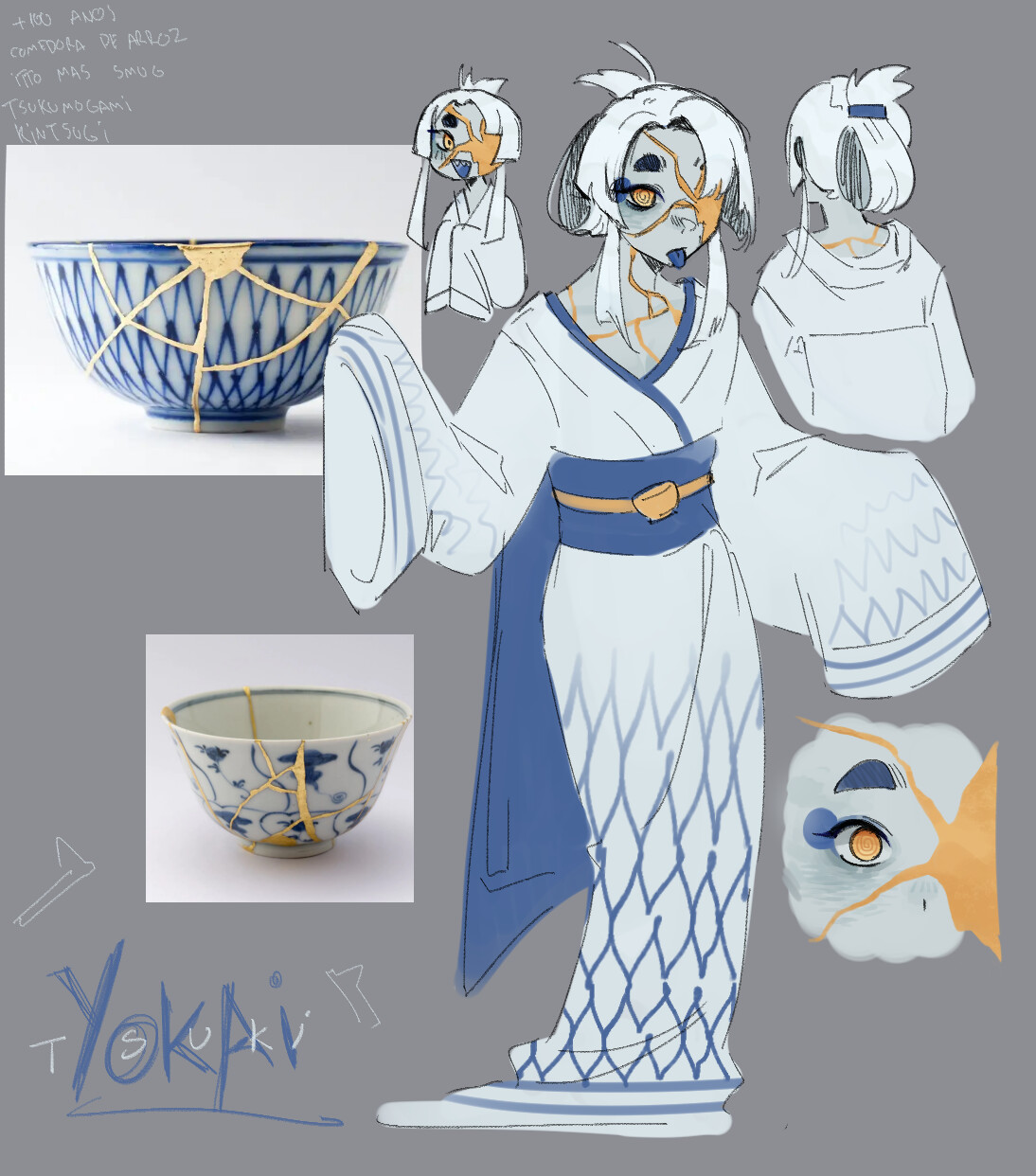 ArtStation - character design - Tsuki, the yokai