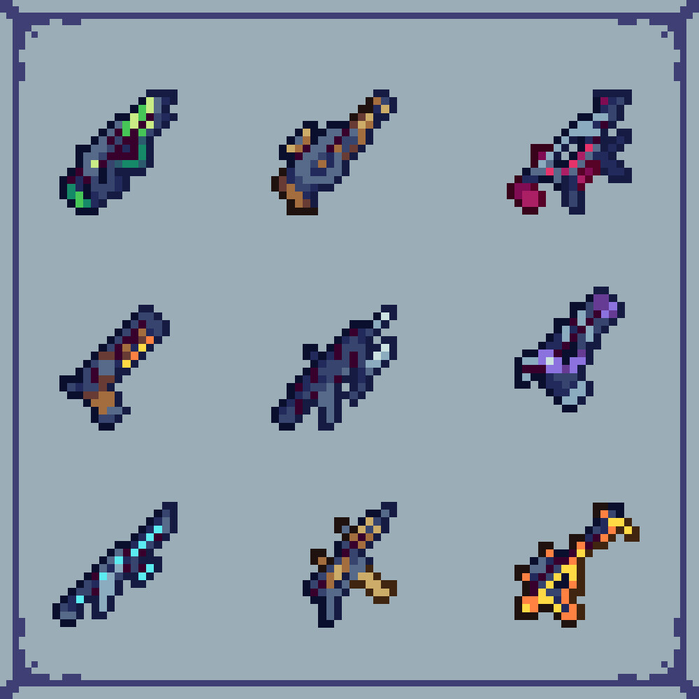 ArtStation - Minecraft WEAPONS pack #14 16x16
