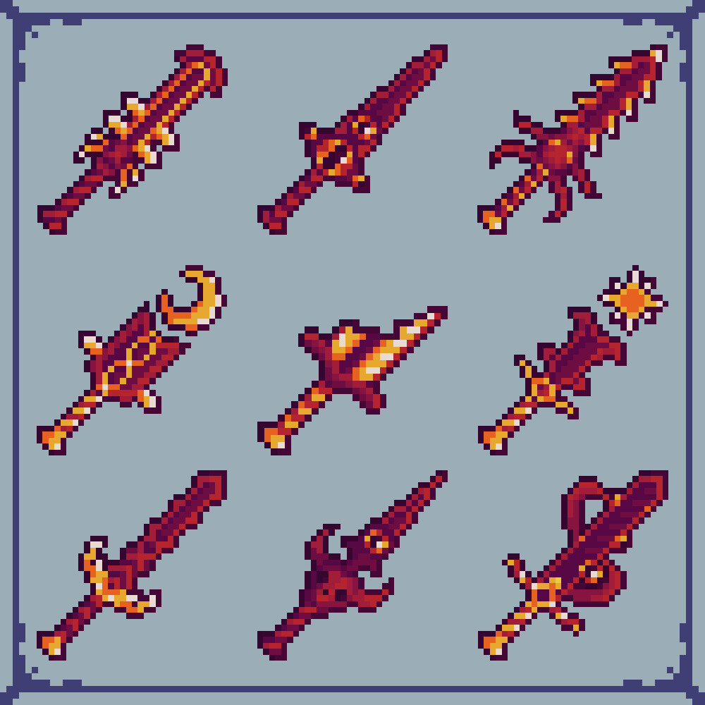 ArtStation - Minecraft WEAPONS pack #15 32x32