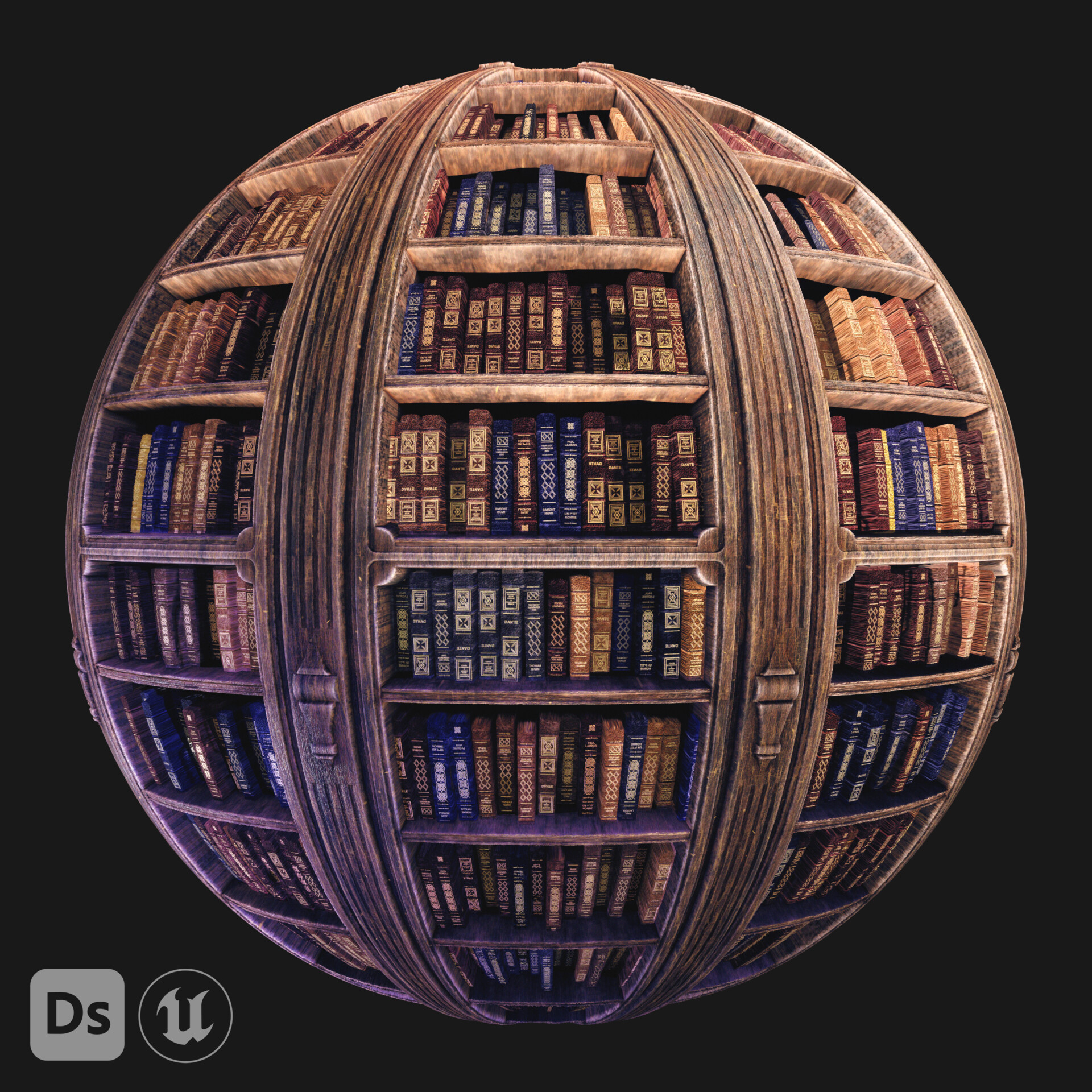 ArtStation - Library Book Shelf Material