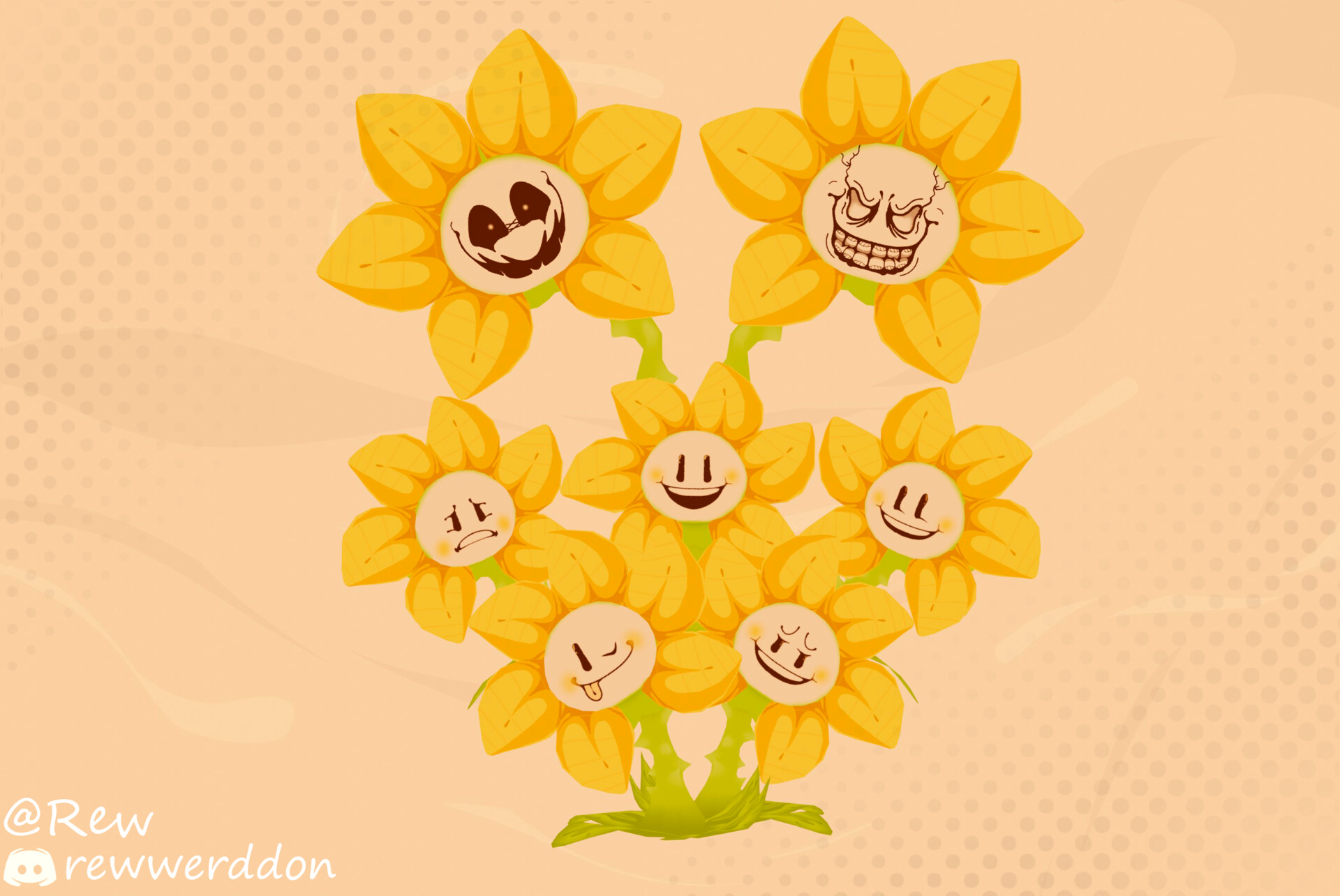 Artstation Flowey Undertale