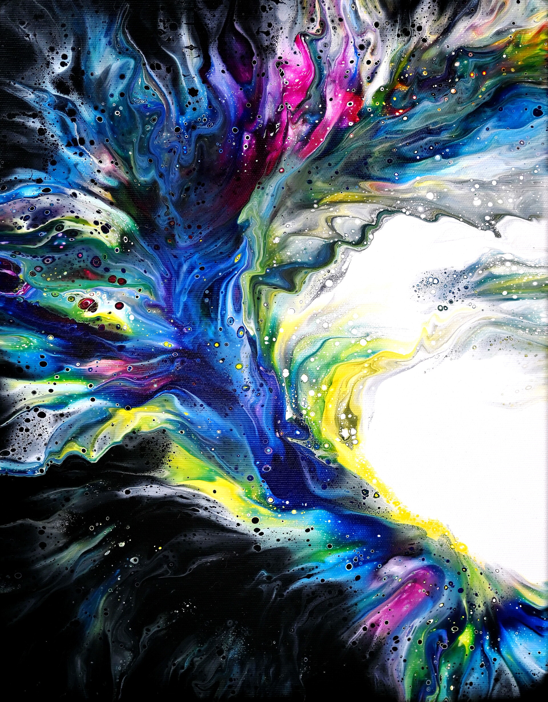 ArtStation - Vibrant Primary Colors: Beautiful Split Base Dutch Pour ...