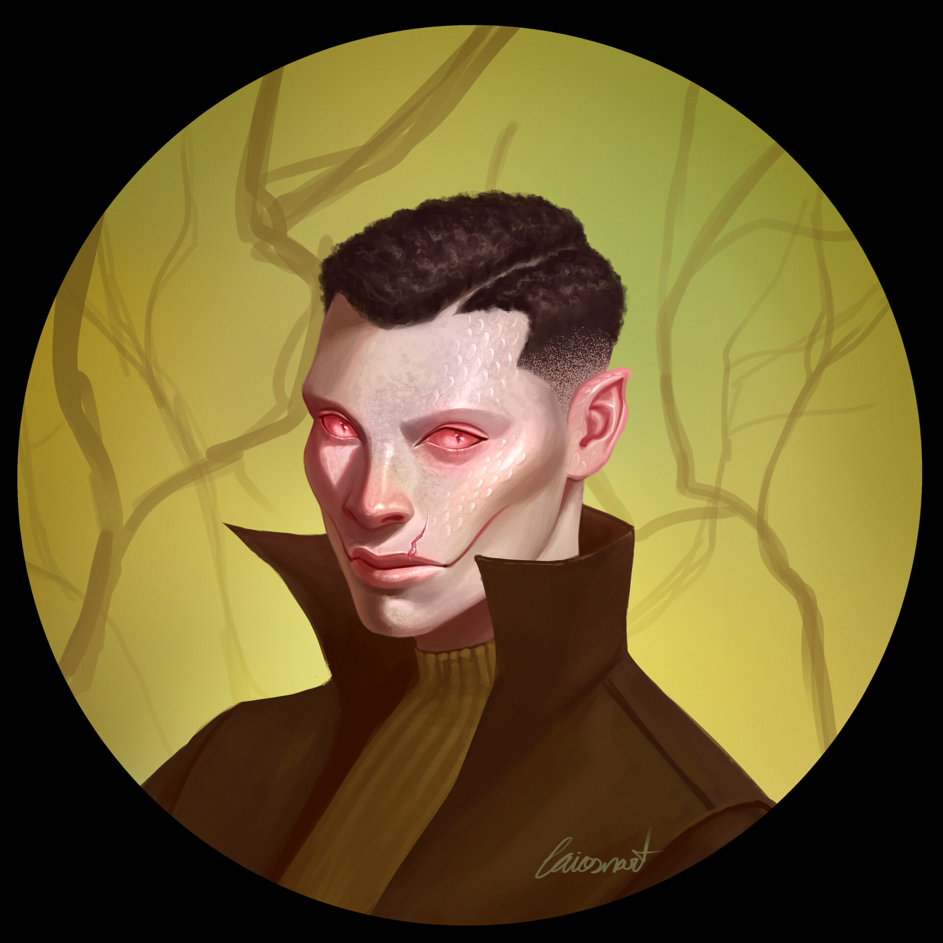 ArtStation - Yuan Ti D&D portrait