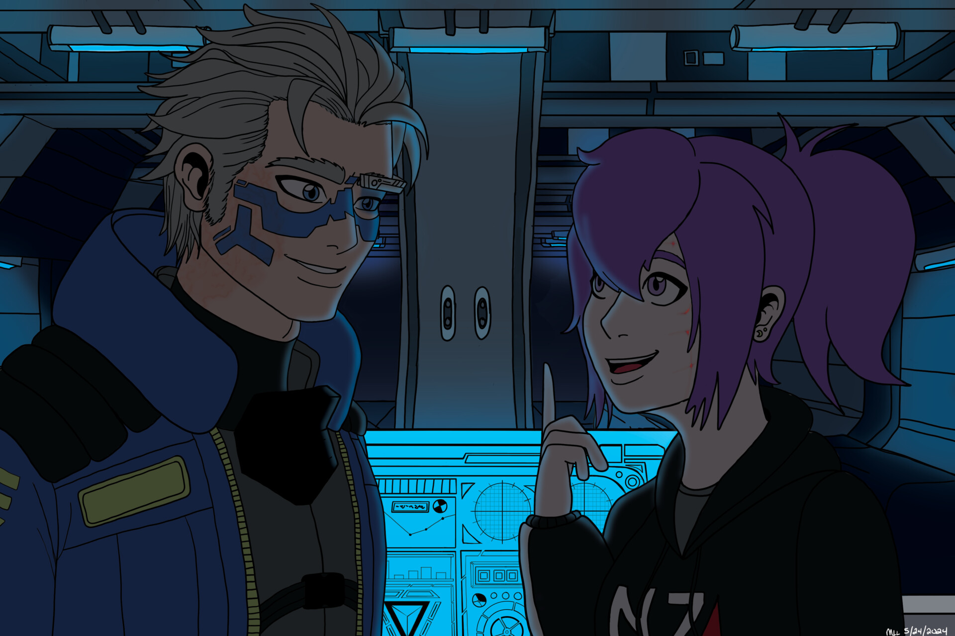 ArtStation - Shepard and Garrus chatting