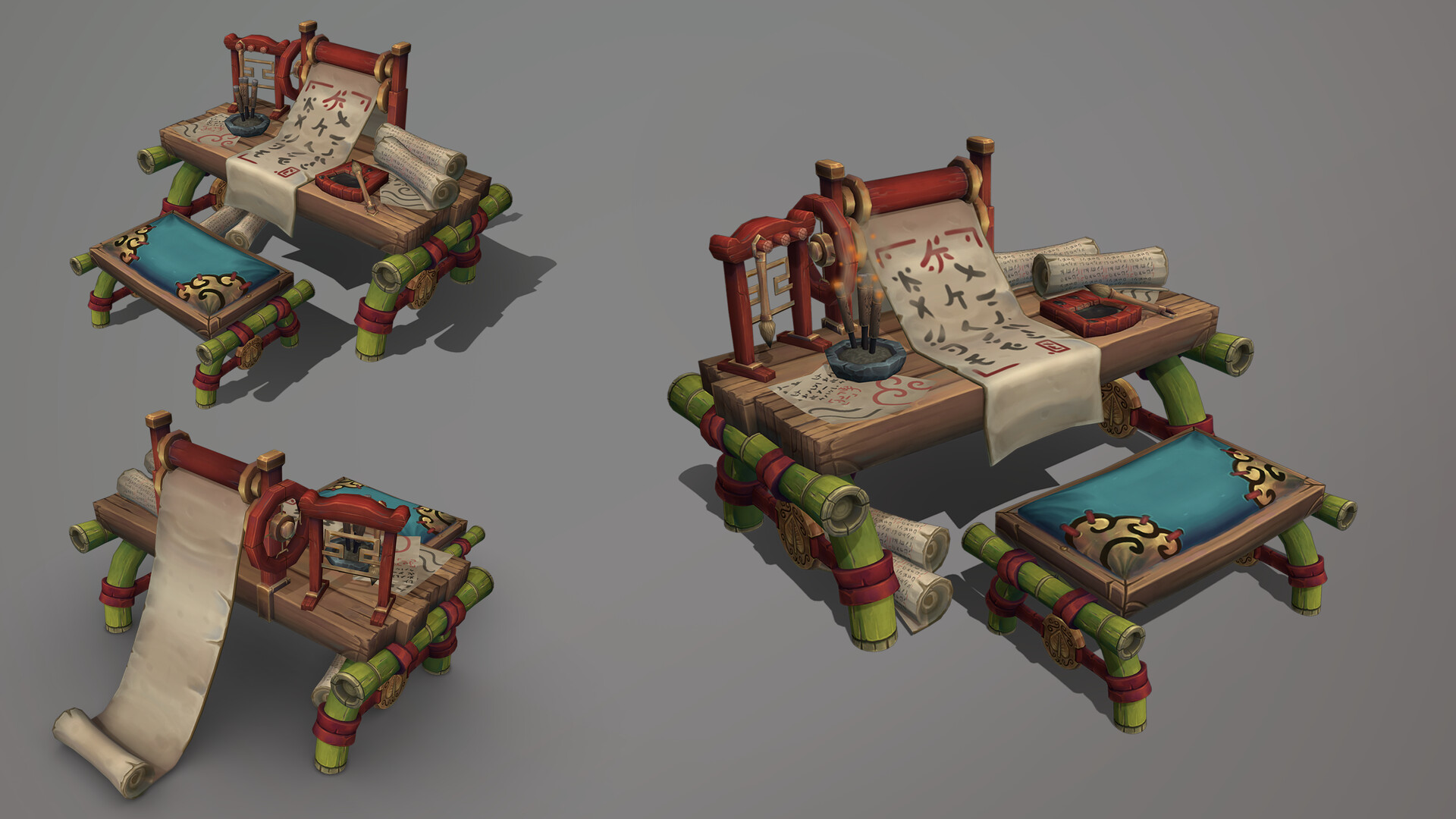 ArtStation - The Table of the thousand tales - Pandaren Prop